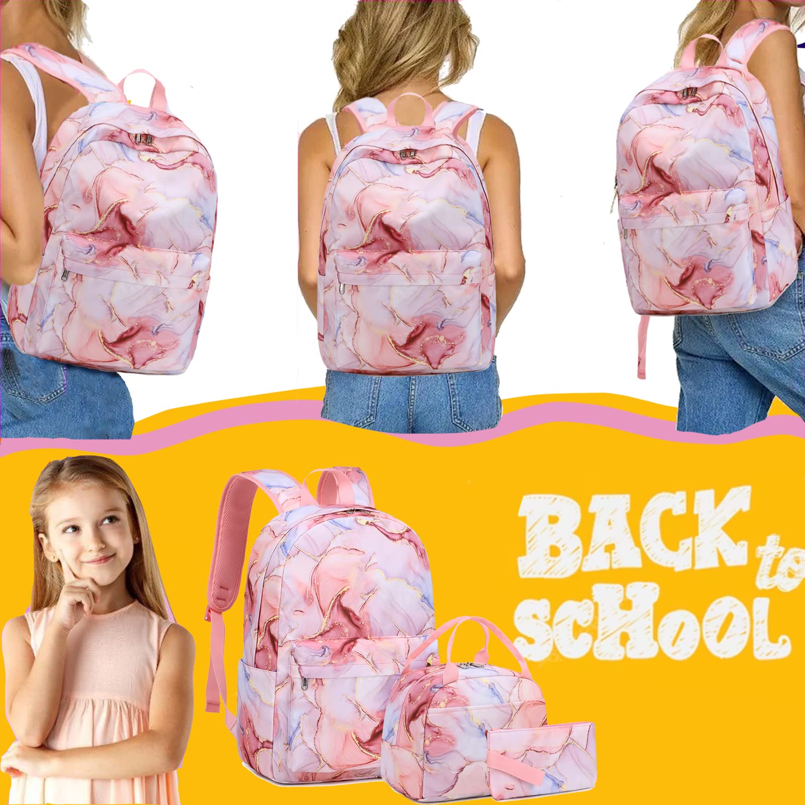 Backpack for Kids School Backpack for Boys Space Galaxy Backpack for Elementary Kids School Bag Bookbag with Lunch Bag