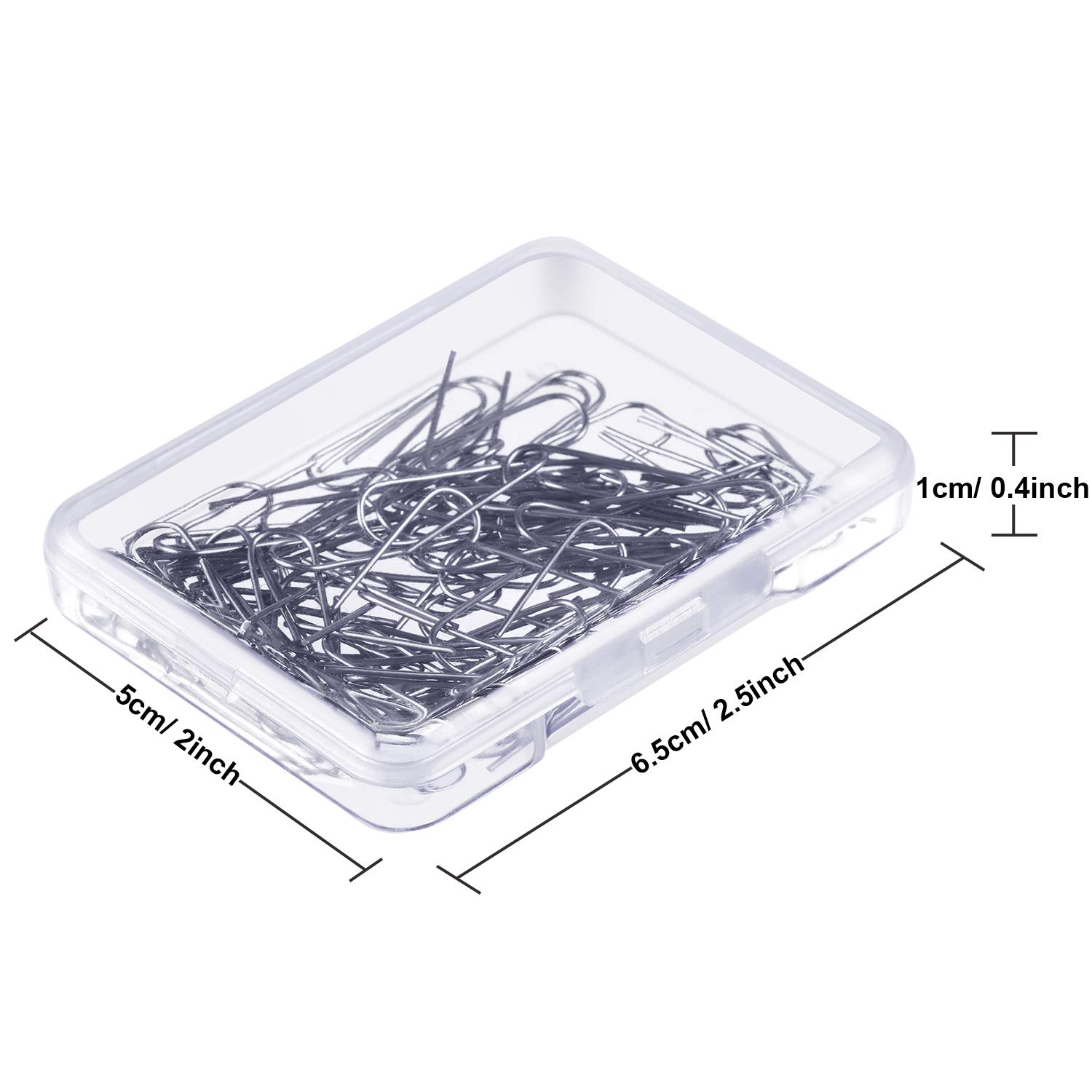 200 Pieces High Temperature Nichrome Wire Jump Rings, 21 Gauge with a Plastic Storage Box, U Hanger Hooks for Hobbyists DIY Pendant, Ceramic Ornaments, Fusing in Glass