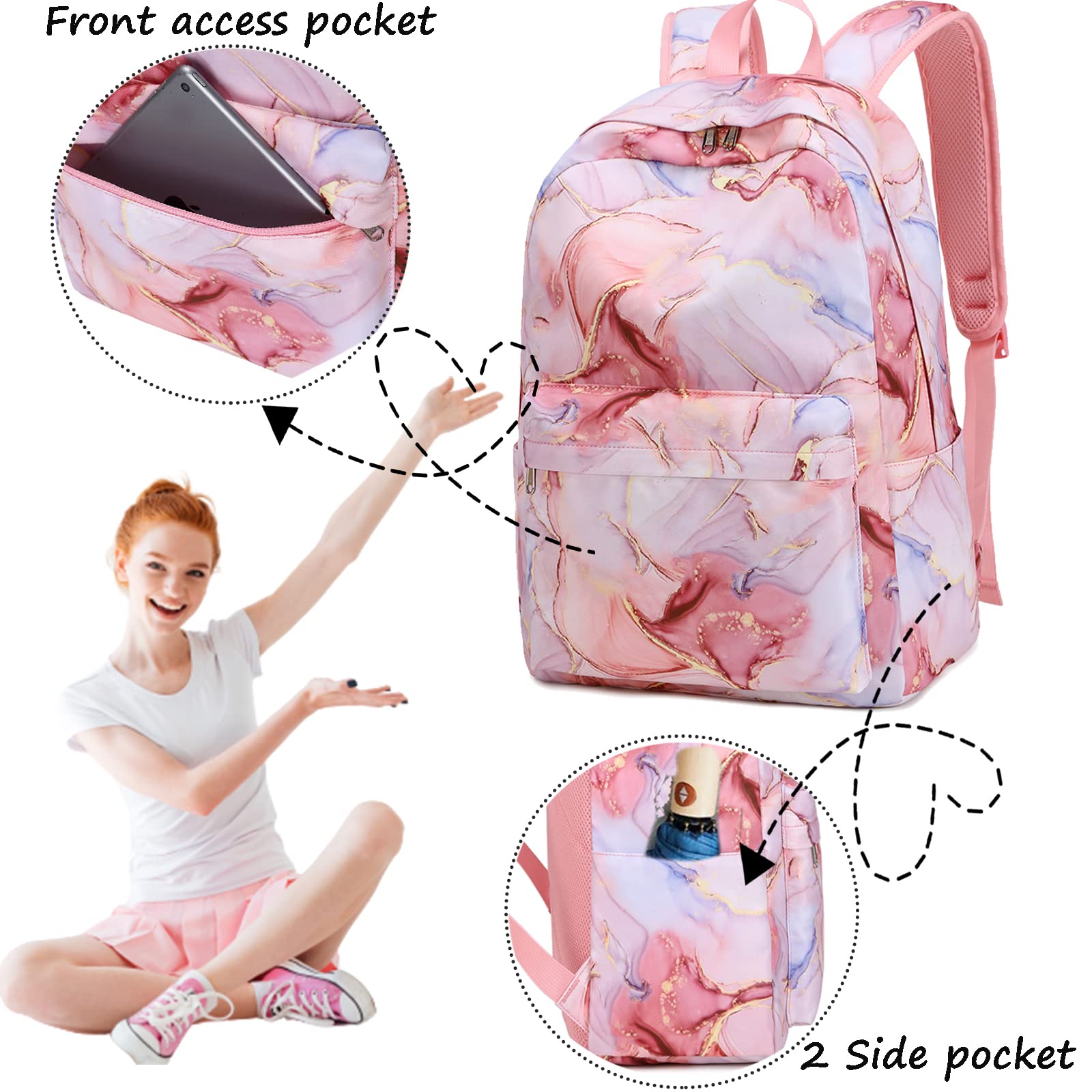 Backpack for Kids School Backpack for Boys Space Galaxy Backpack for Elementary Kids School Bag Bookbag with Lunch Bag