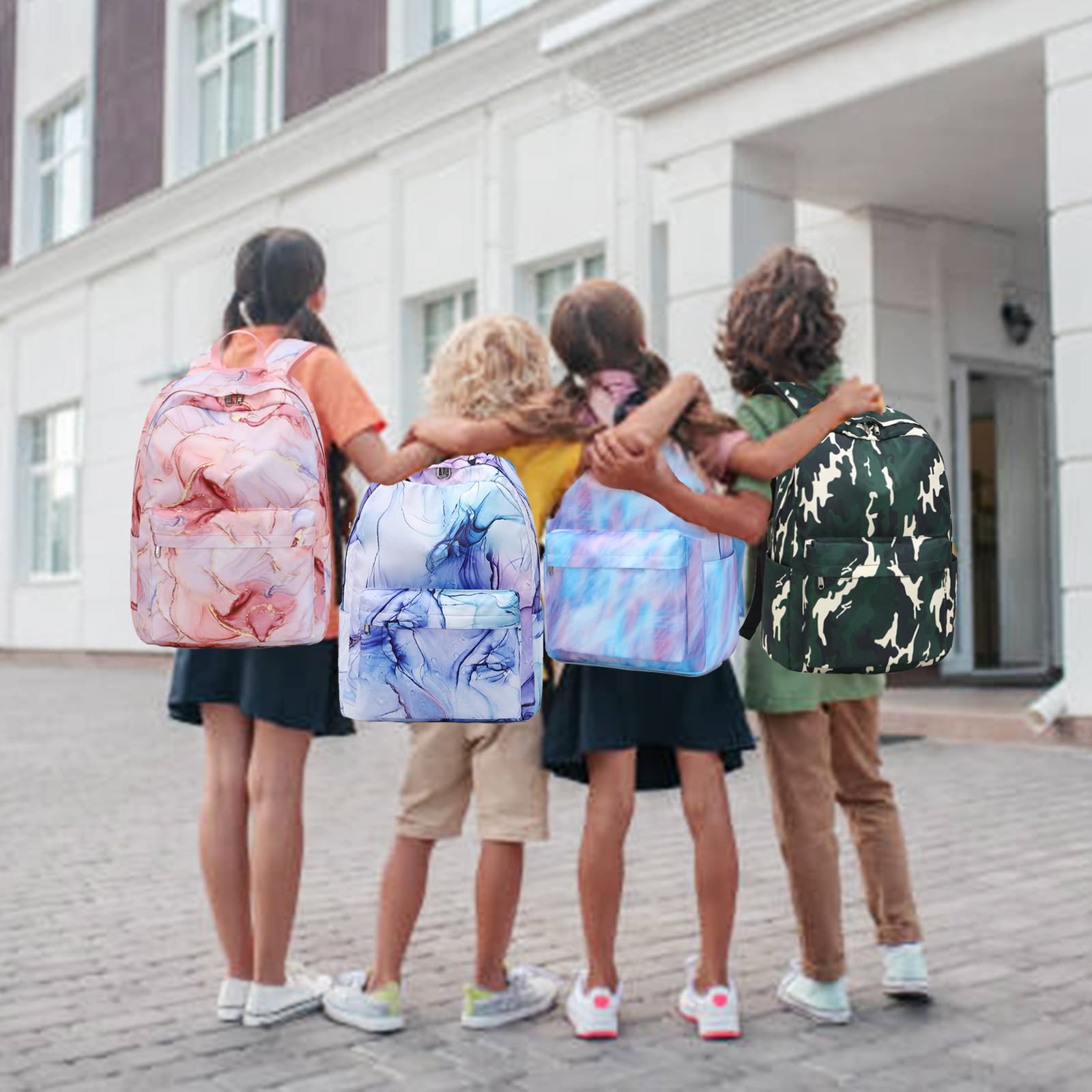 Backpack for Kids School Backpack for Boys Space Galaxy Backpack for Elementary Kids School Bag Bookbag with Lunch Bag