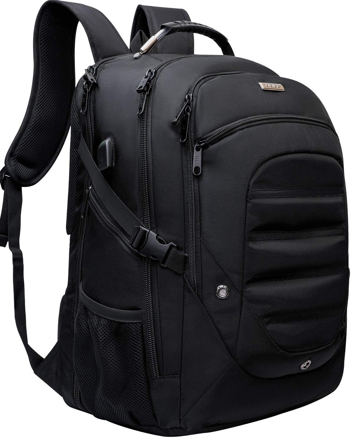 55L Travel Backpack with USB Charging Port TSA Friendly for Large Gaming Laptop 19.5 18 18.4 Inches Notebook Computer Bookbag for Men Students