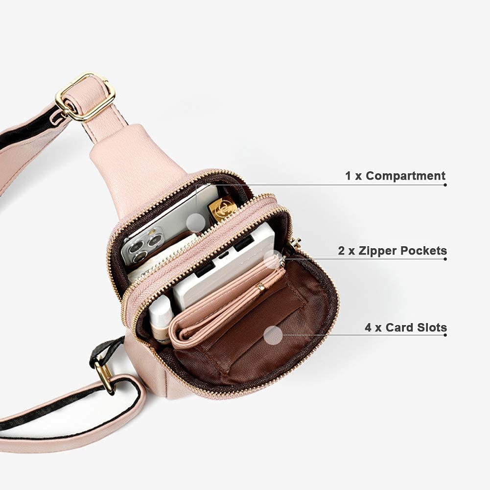 Aomiduo Leather Sling Backpack Multipurpose Crossbody Shoulder Bag Travel Hiking Daypack for Women Girl