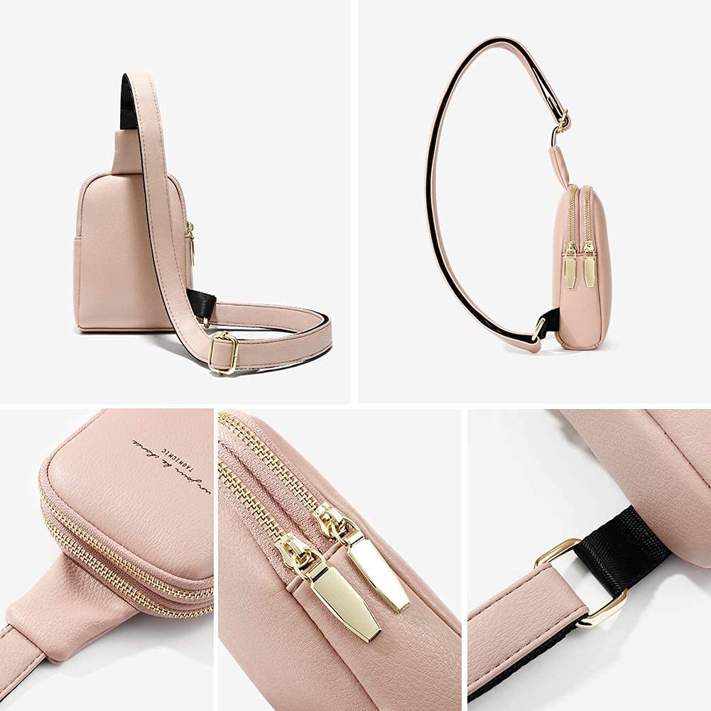 Aomiduo Leather Sling Backpack Multipurpose Crossbody Shoulder Bag Travel Hiking Daypack for Women Girl