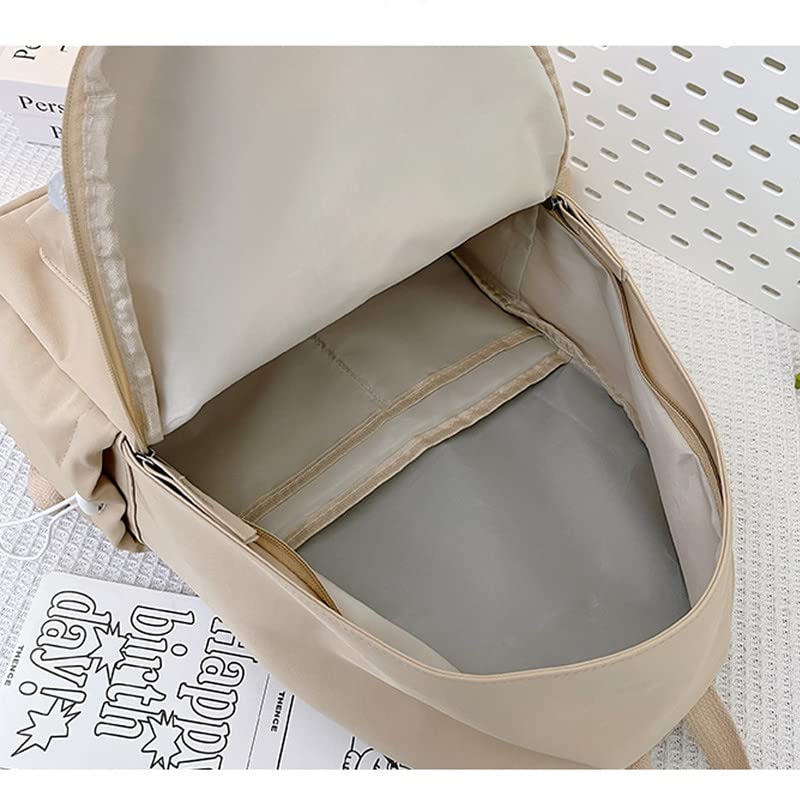 jupkem Jupkem Anime Toilet-bound Hanako-kun Backpack with Animal Doll Pendant Student Bag Laptop Cosplay Boy Girl (White 5)