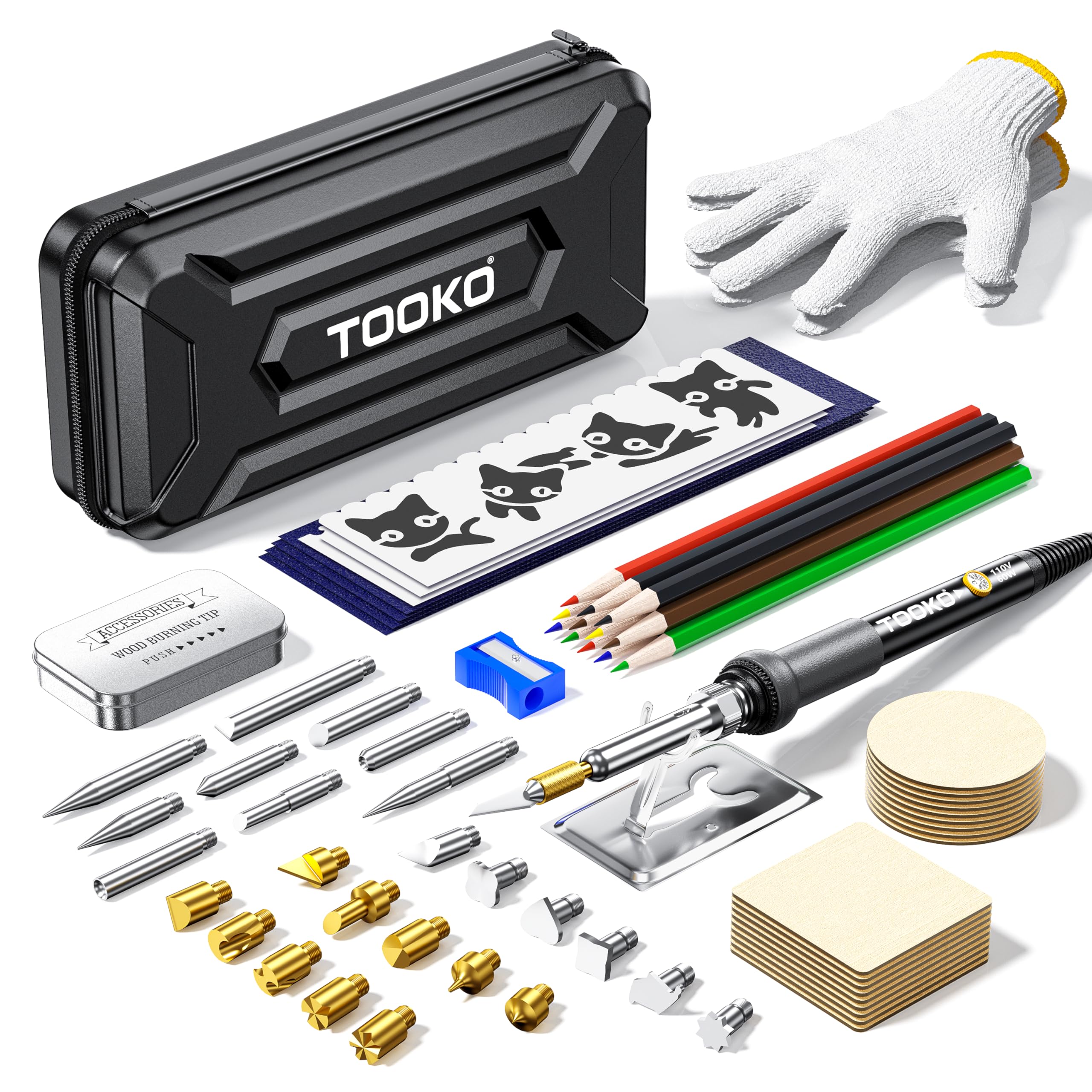 96pcs Wood Burning Kit, Professional Wood Burner Pen Tool, Creative Tool Set Adjustable Temperature WoodBurner for Embossing/Carving,Suitable for Beginners,Adults