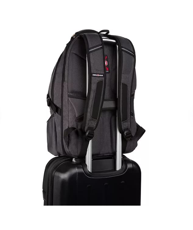 SwissGear ScanSmart Laptop Backpack, Fits Most 16" Notebook Computers, Swiss Gear Outdoor, Travel, School Bag Bookbag, Black Color