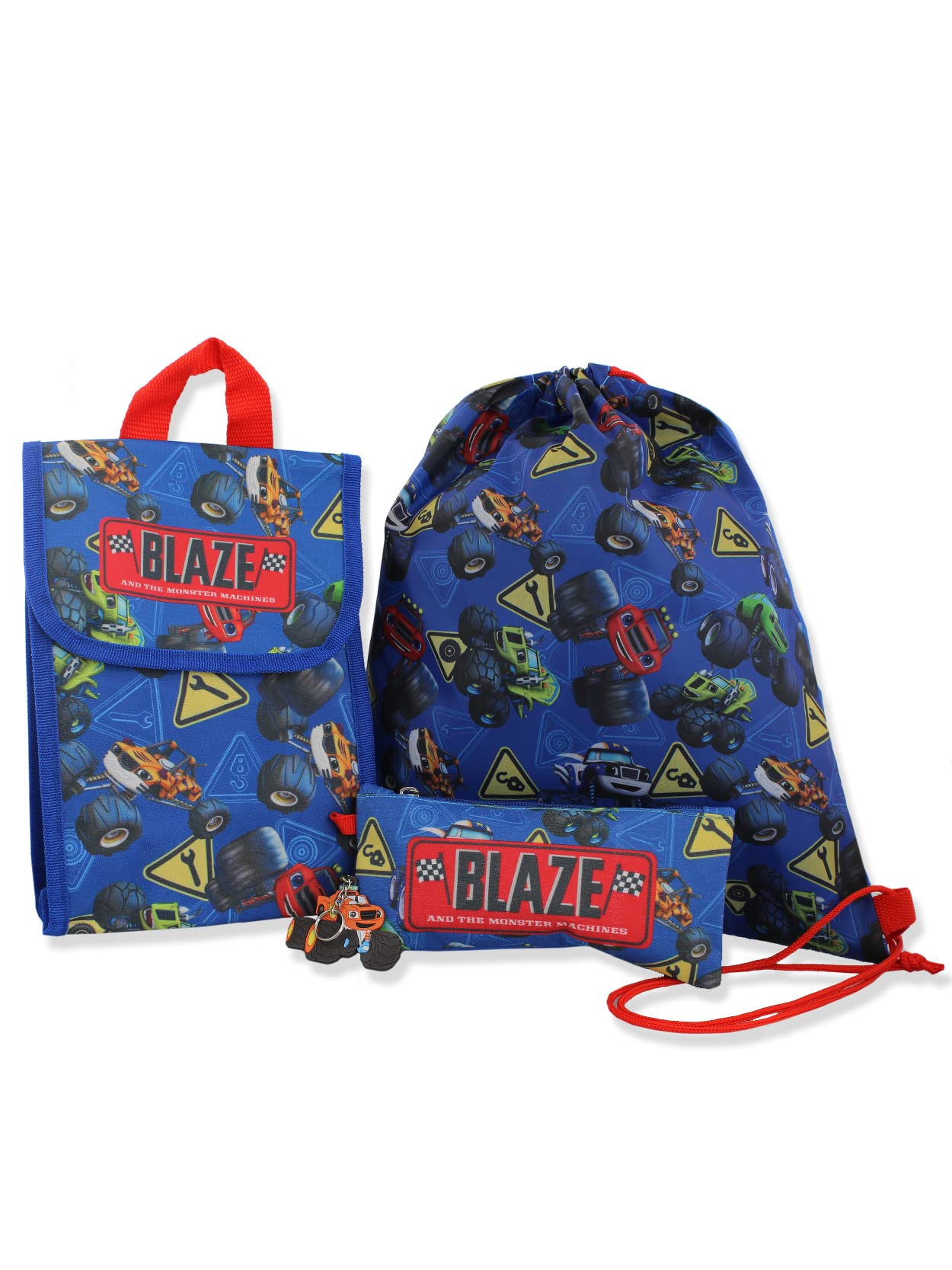 Nickelodeon Blaze and the Monster Machines Boys 16" Backpack 5 piece School Set (One Size, Blue)