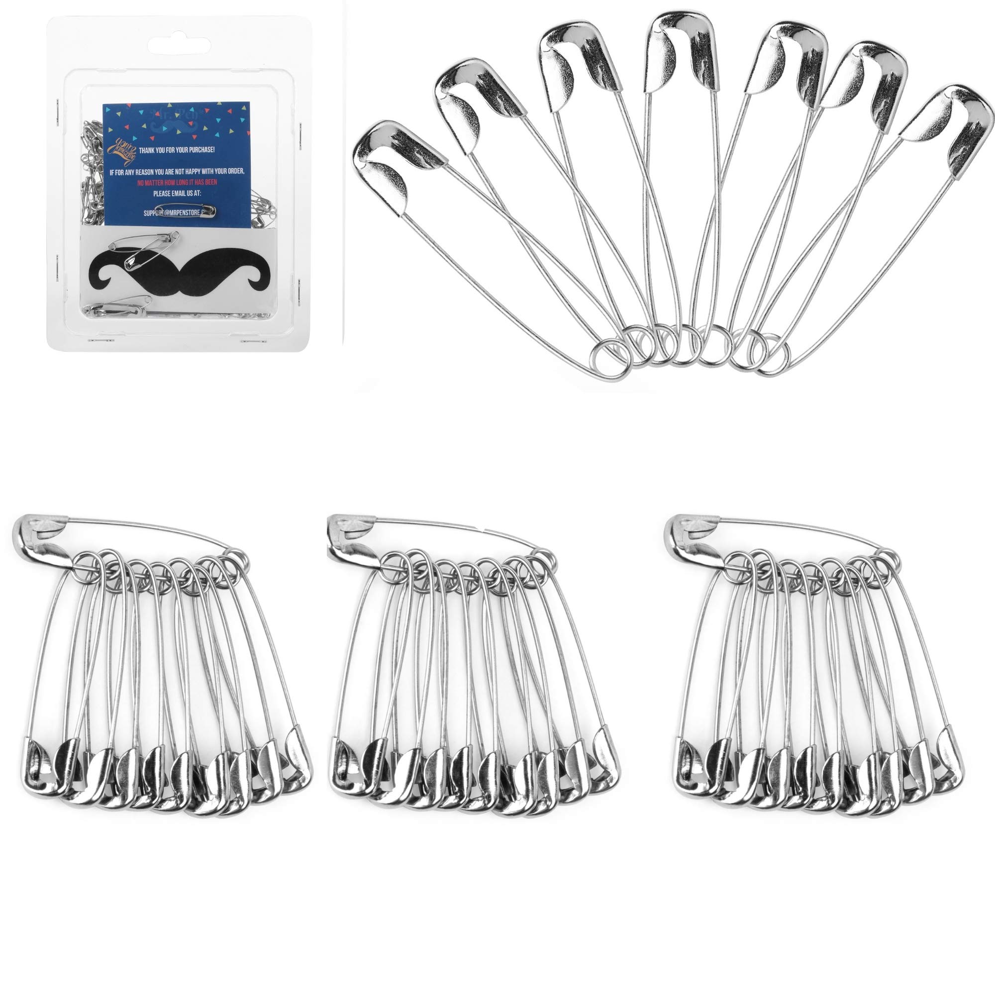 Mr. Pen Safety Pins, 1.1 Inches, Pack of 200