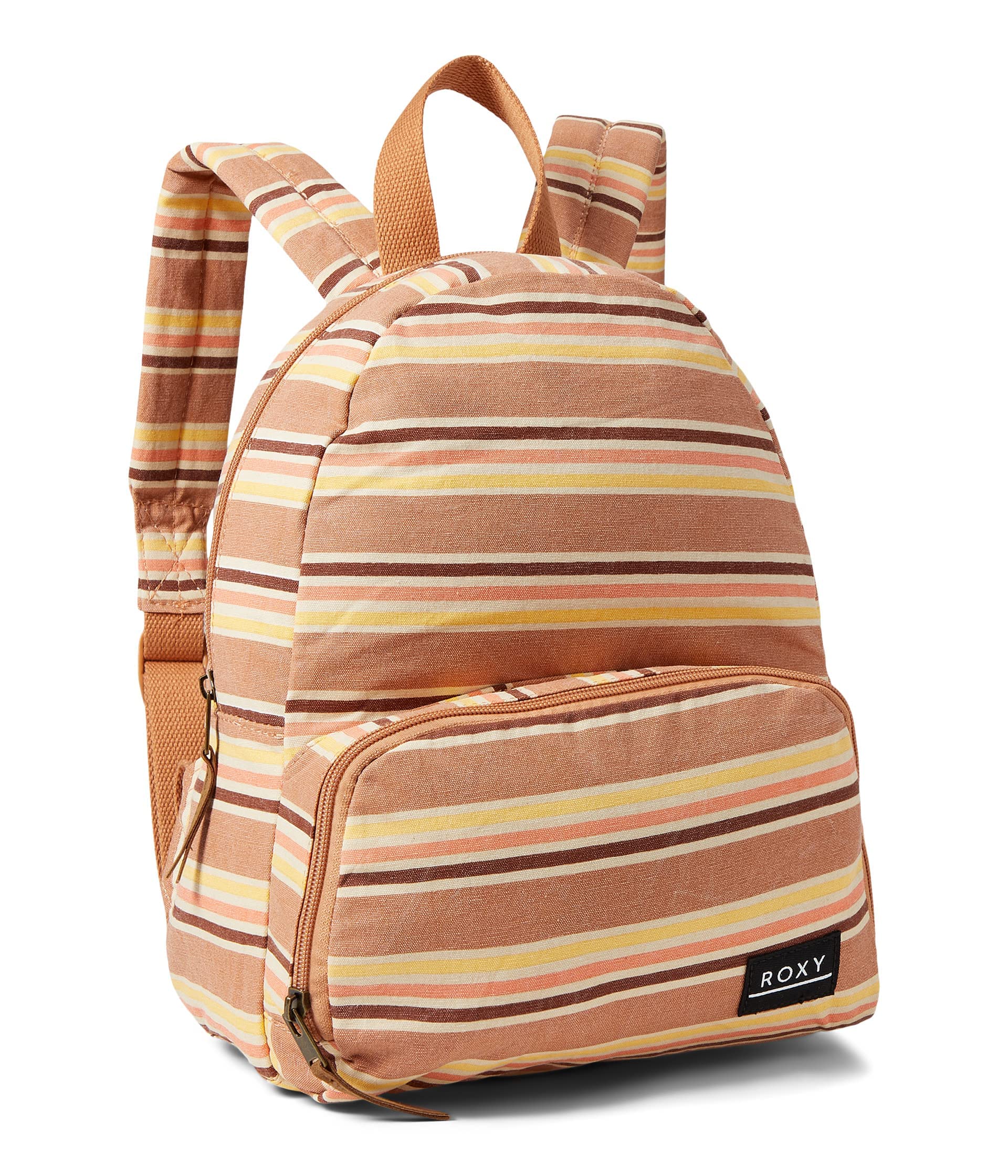 Roxy Always Core Canvas Backpack Toasted Nut Retro Rays Stripe One Size