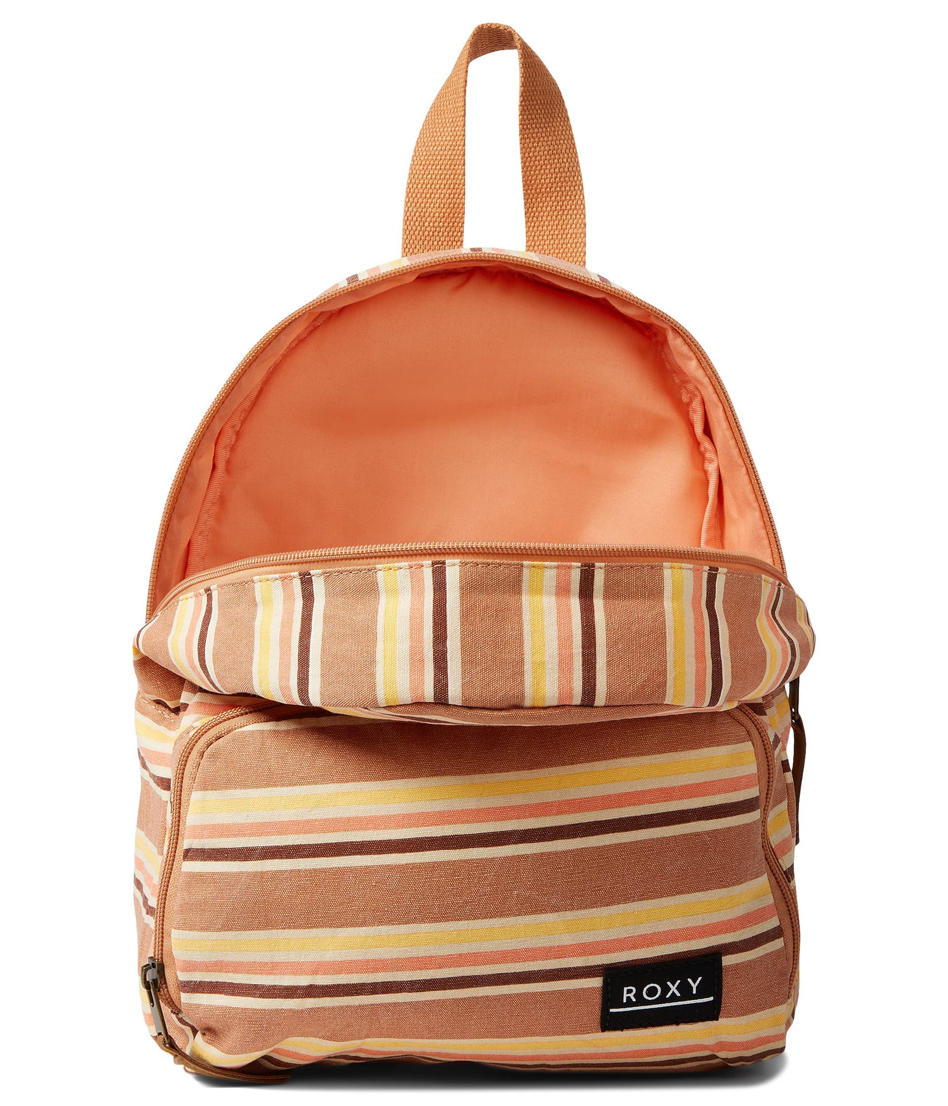 Roxy Always Core Canvas Backpack Toasted Nut Retro Rays Stripe One Size