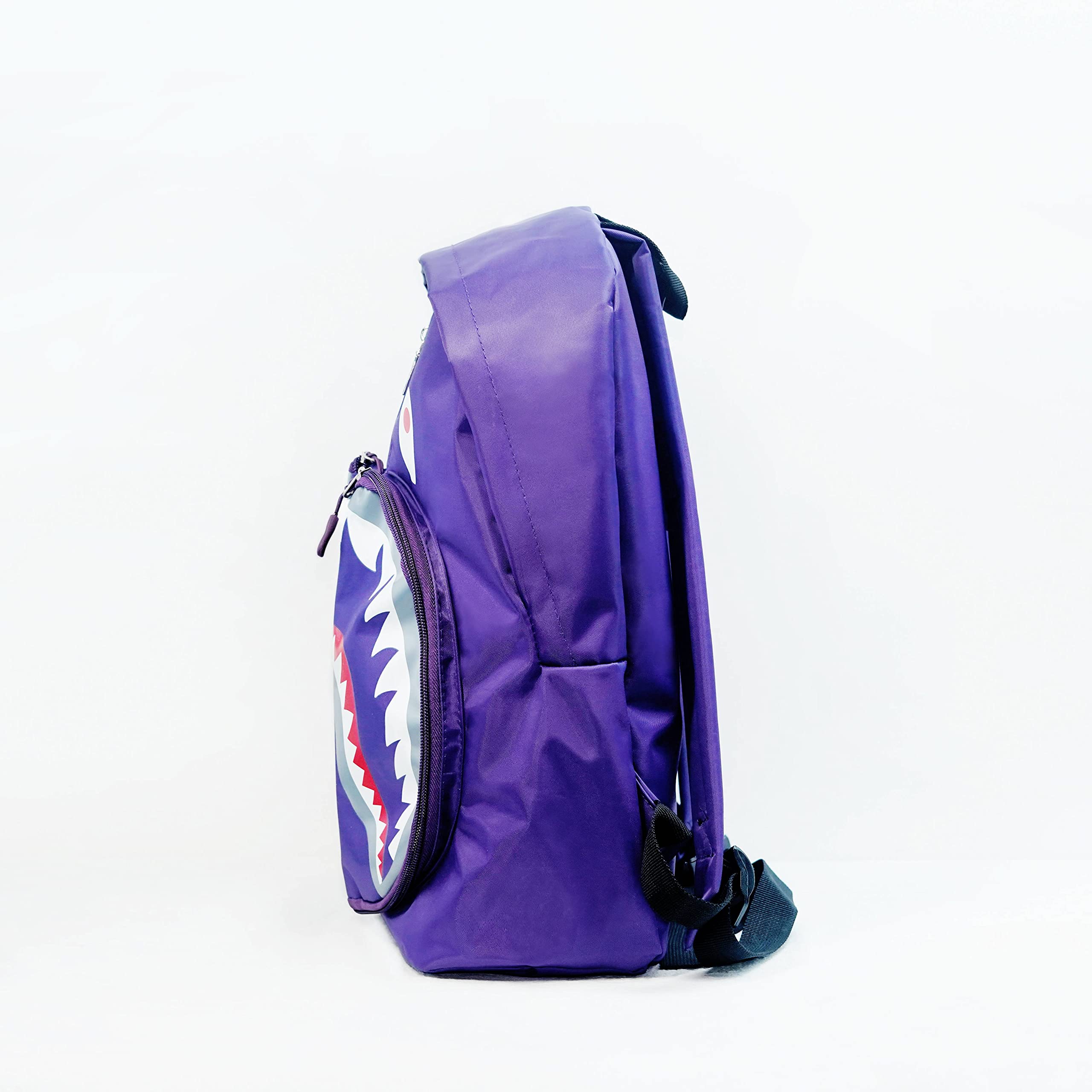 FJyuanqi School & Travel Backpack Laptop Backpack for Boys & Girls with Adjustable Strap Casual Daypack Hiking Bag 15 Inch - (Purple Shark)