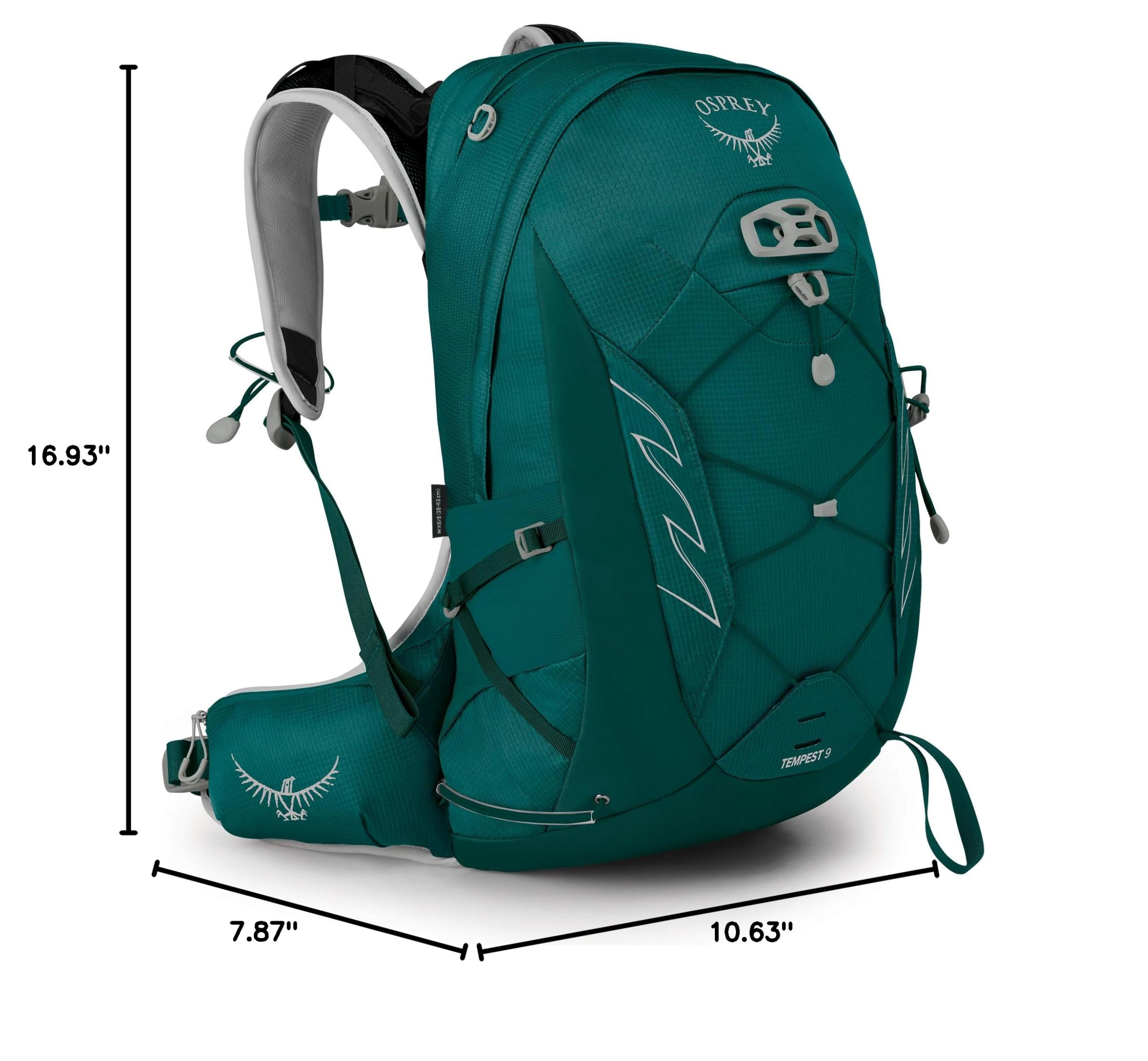 Osprey Tempest 9 Women's Hiking Backpack, Jasper Green, X-Small/Small