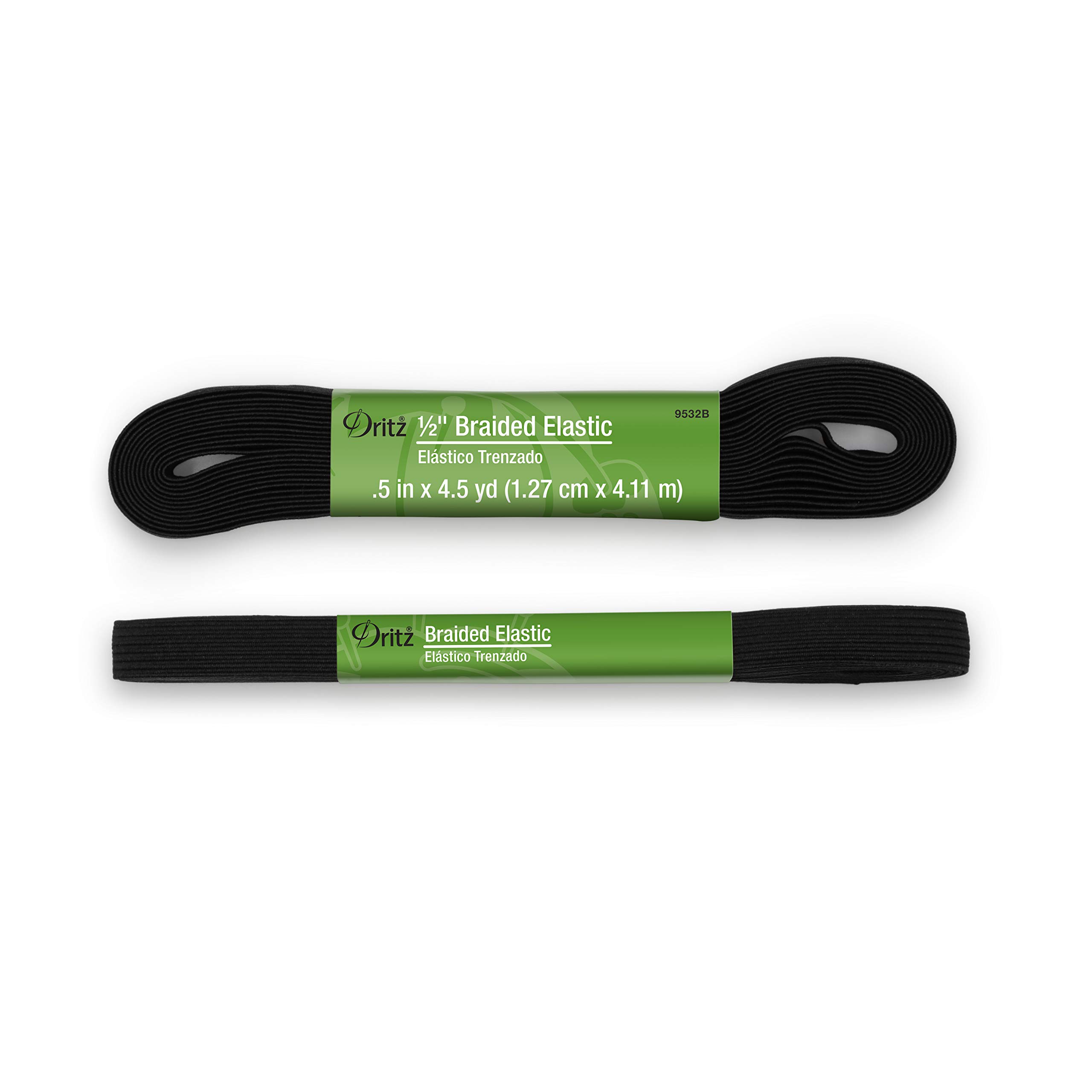 Dritz 1/2" Braided Elastic, Black
