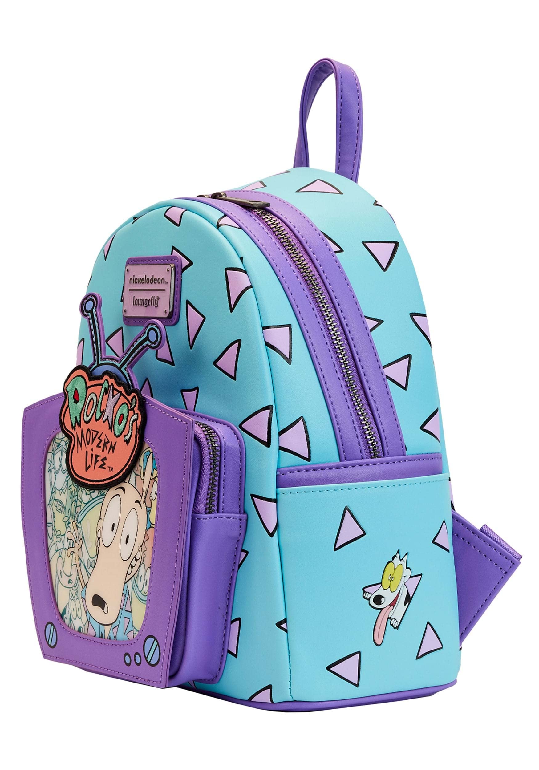 Loungefly Nickelodeon Rockos Modern Life Lenitcular TV Backpack