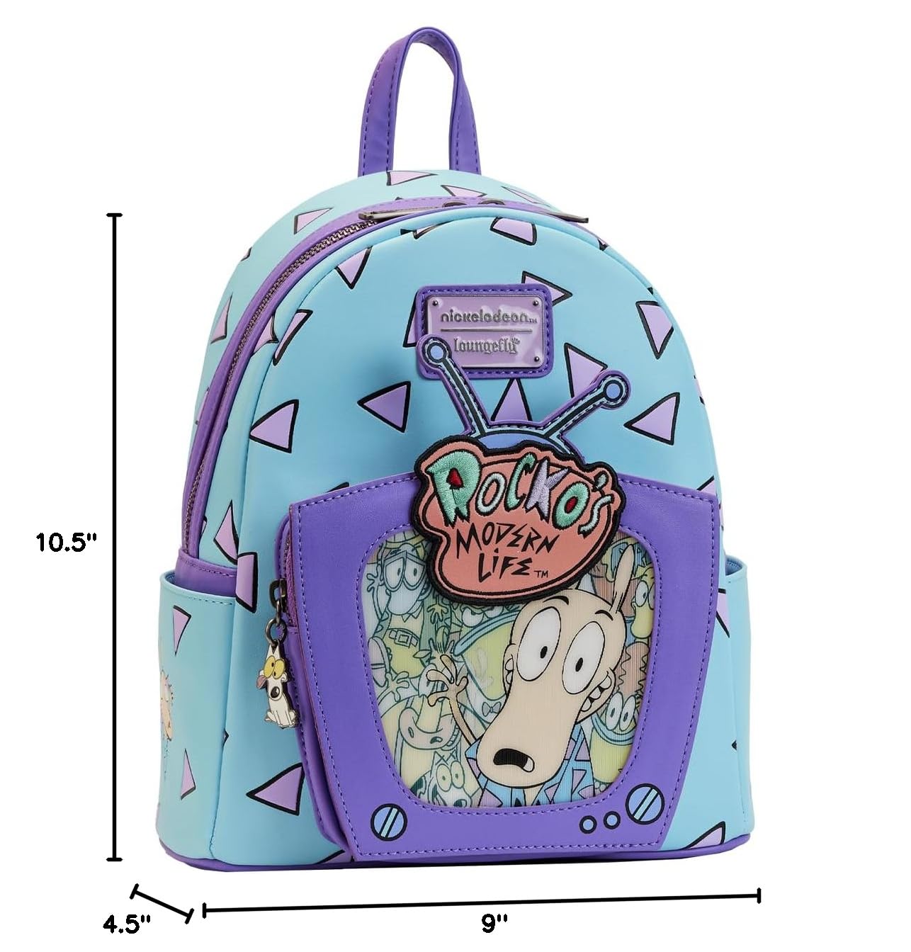 Loungefly Nickelodeon Rockos Modern Life Lenitcular TV Backpack