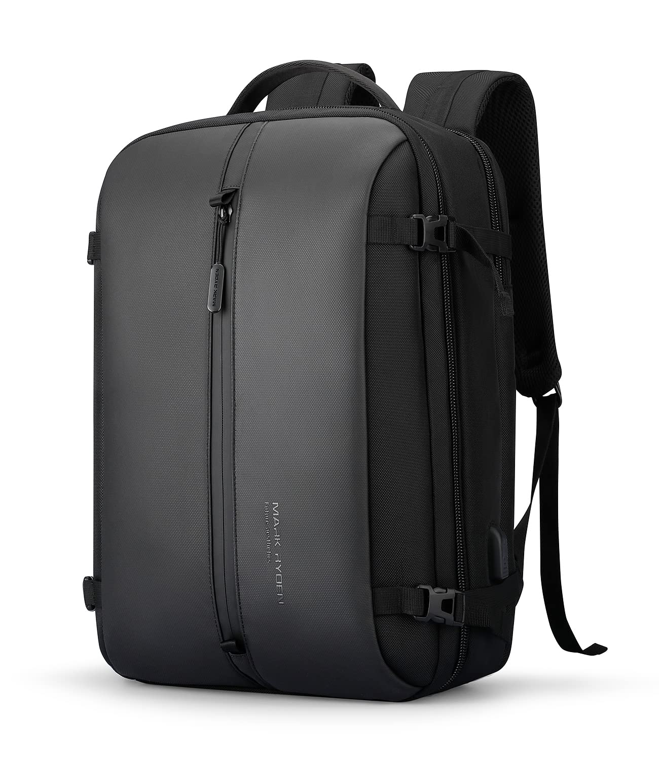 Laptop Backpack, 15.6" Work Backpack Travel Backpack Waterproof with USB Charging Port, 15.6" Laptop Business Backpack, 25L Men's Women's Travel Gift, Black