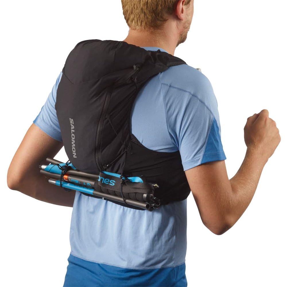 Salomon Unisex ADV Skin 12 Hydration Pack with Flask, Black/Ebony, L