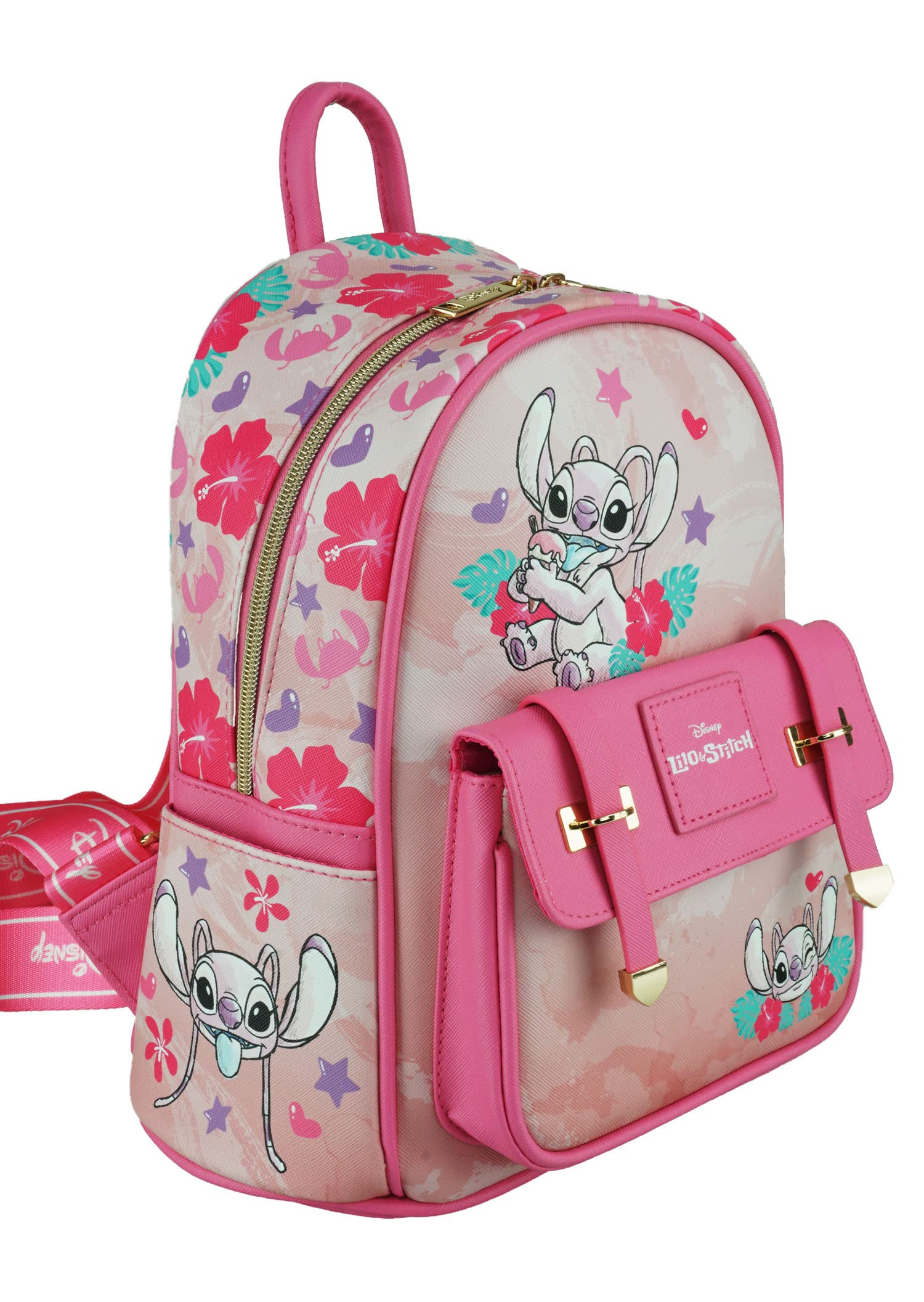 Disney Lilo and Stitch - Angel Wondapop 11 Inch Vegan Leather Mini Backpack