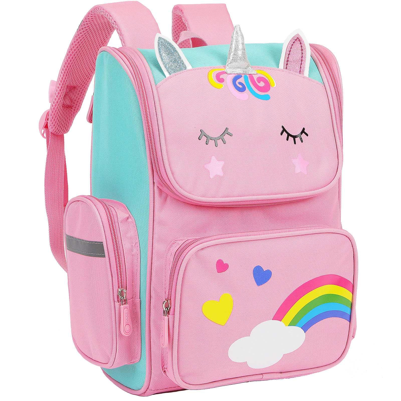 Travel Backpack for Kids Toddler Backpack School Unicorn Backpack for Girls Backpack Elementary School Bag Kids Backpacks for Girls Hiking Pink Backpack Cute Bookbag for Girls