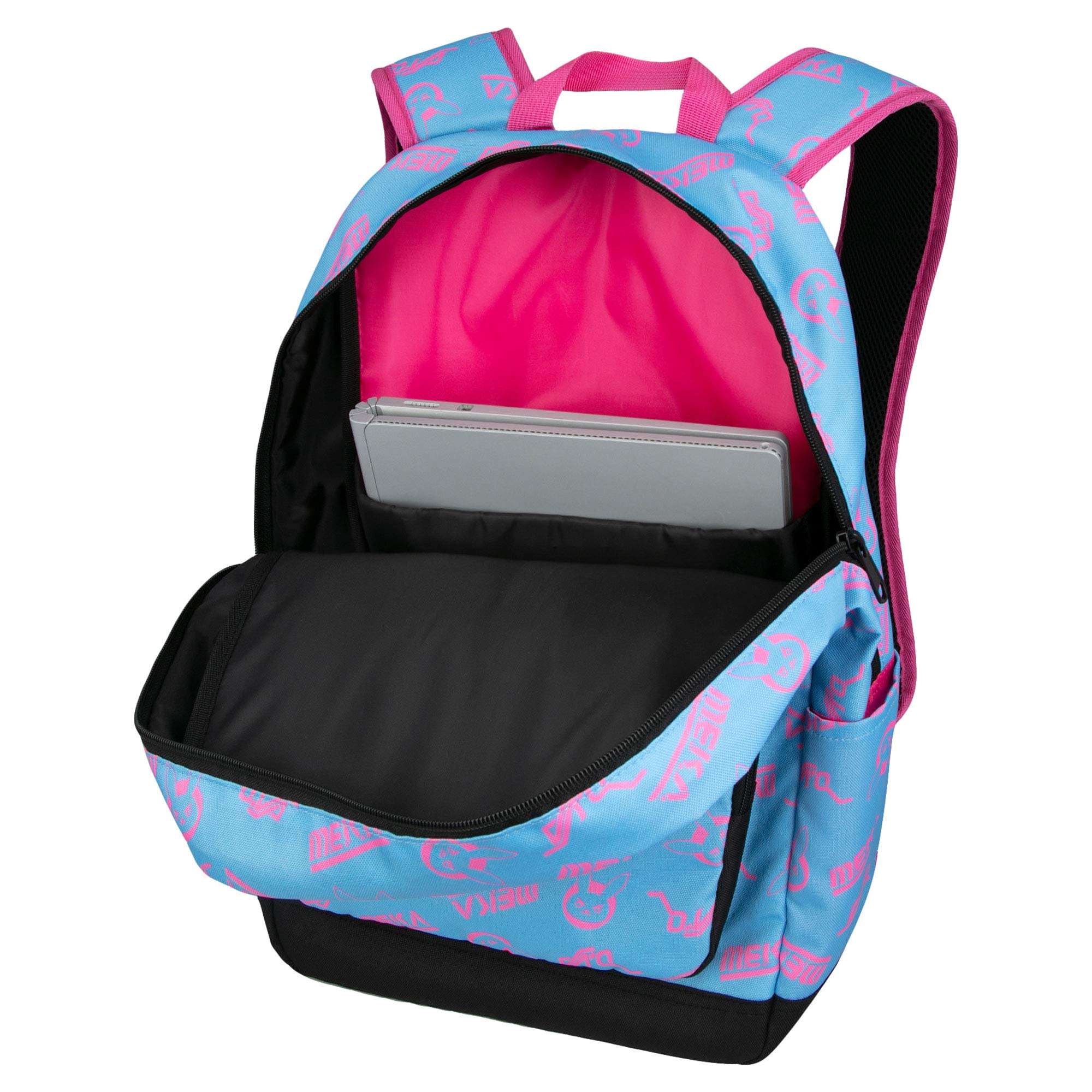 JINX Overwatch D.Va Splash Adult Backpack, Blue/Pink, 18"