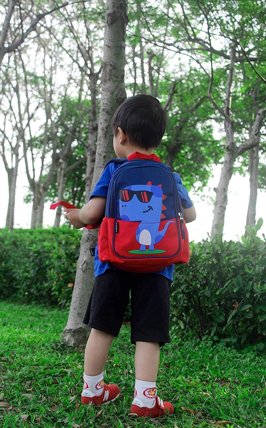 CHERUBIC Kids Toddler Little Backpack Cute Cool Dinosaur Waterpoof Scool Bookbag Backpack For Boys Girls(Red)