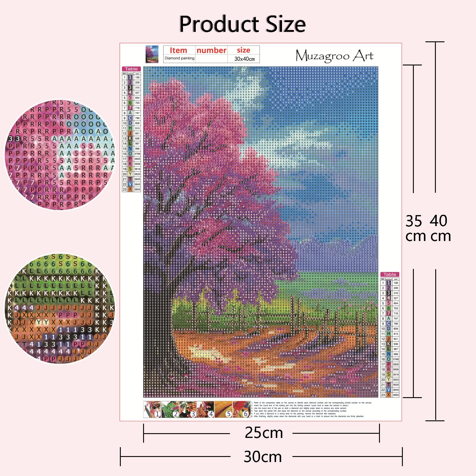 Muzagroo Art 4 Pack 5D Diamond Painting Kits for Adults DIY Drill Diamond Art Kits 4 Seasons Wall Art for Living Room Diamonds Arts and Crafts by Numbers for Beginners
