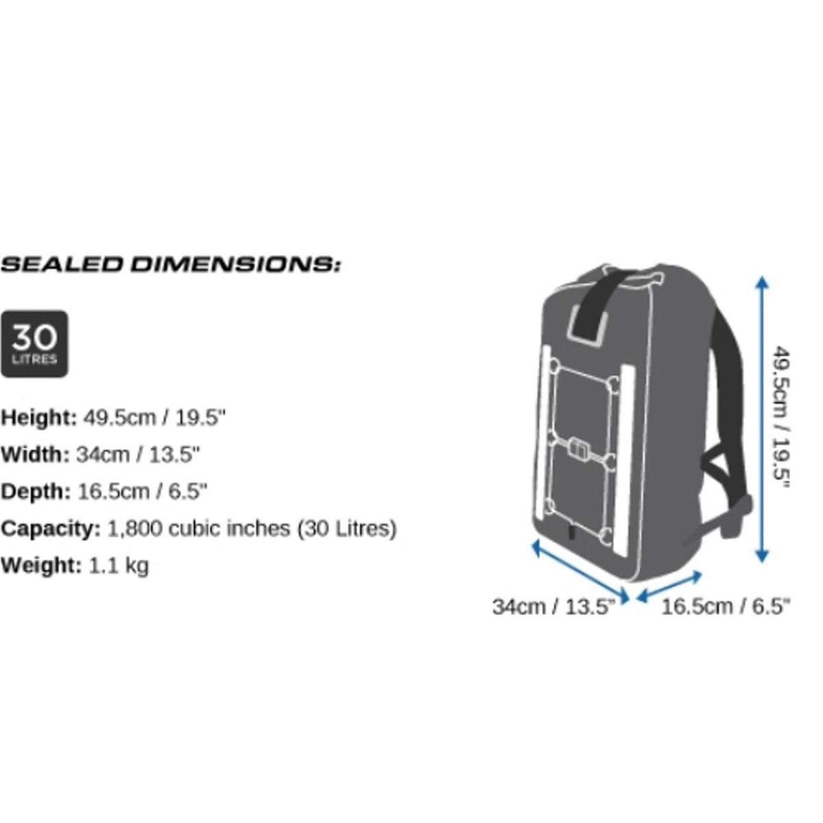 OverBoard Waterproof Pro-Vis Backpack, Yellow, 30-Liter
