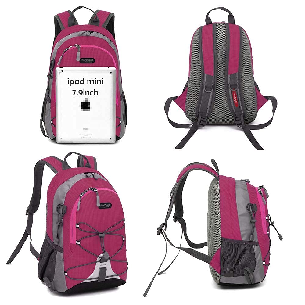 Bseash 10L Small Size Waterproof Kids Sport Backpack,Miniature Outdoor Hiking Traveling Daypack,for Girls Boys Height Under 4 feet (Rose Red)
