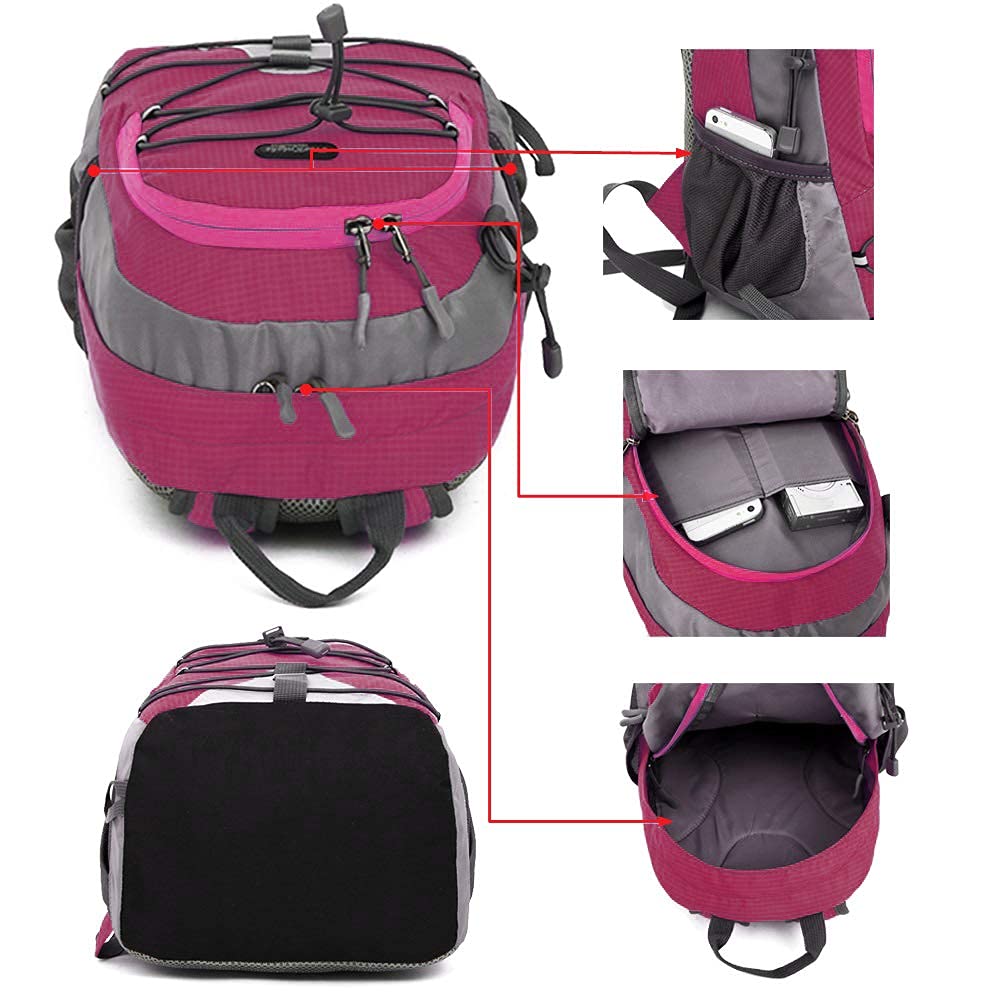Bseash 10L Small Size Waterproof Kids Sport Backpack,Miniature Outdoor Hiking Traveling Daypack,for Girls Boys Height Under 4 feet (Rose Red)