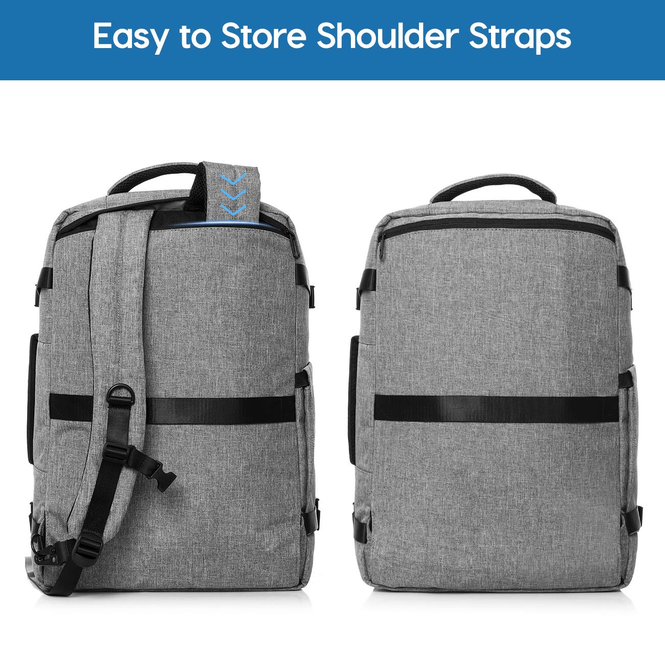 Travel Backpack for Men 40L Carry On Backpack, Luggage Backpack Anti-Theft Business Large Weekender Backpack Suitcase Backpack for 17 Inch Laptop with Handle and Shoulder Strap