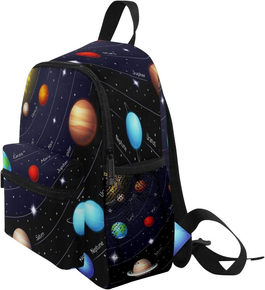 Solar System Planets Kids Backpack Toddler Girls Boys Preschool School Bag Casual Travel Daypack Bookbag Schoolbag for Junior Primary Nursery kindergarten Children Students
