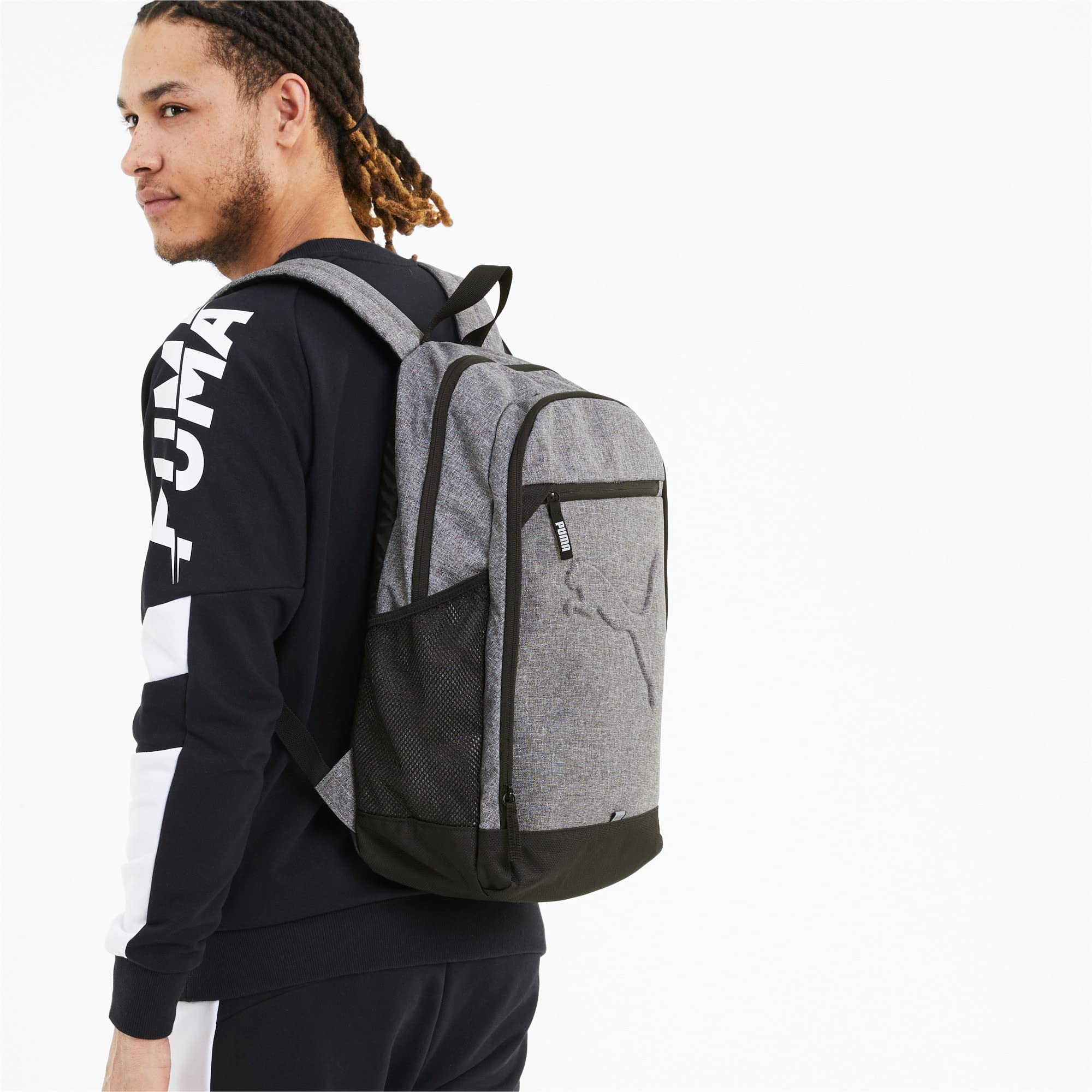 PUMA Unisex PUMA Buzz Backpack, mens, 07358140, Medium Grey Heather, standard size
