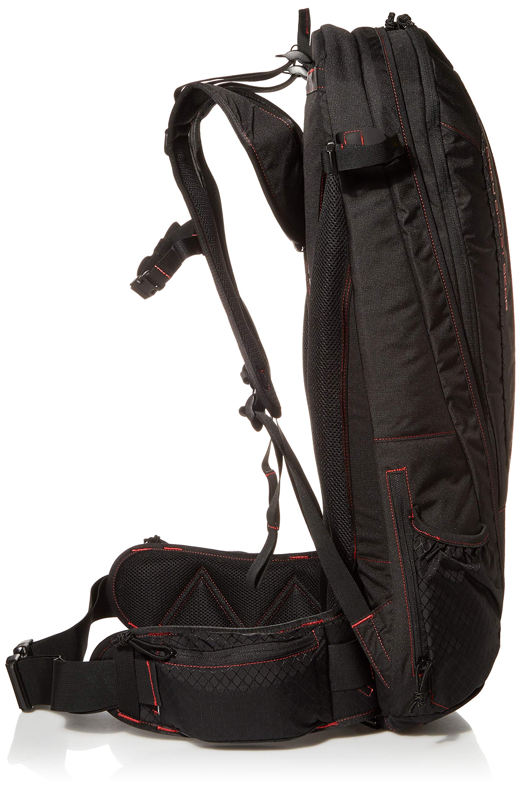 Grey Ghost Gear Daypack Backpacks, Black/Black Diamond with Red Stitiching (GTG5874-2-2D)