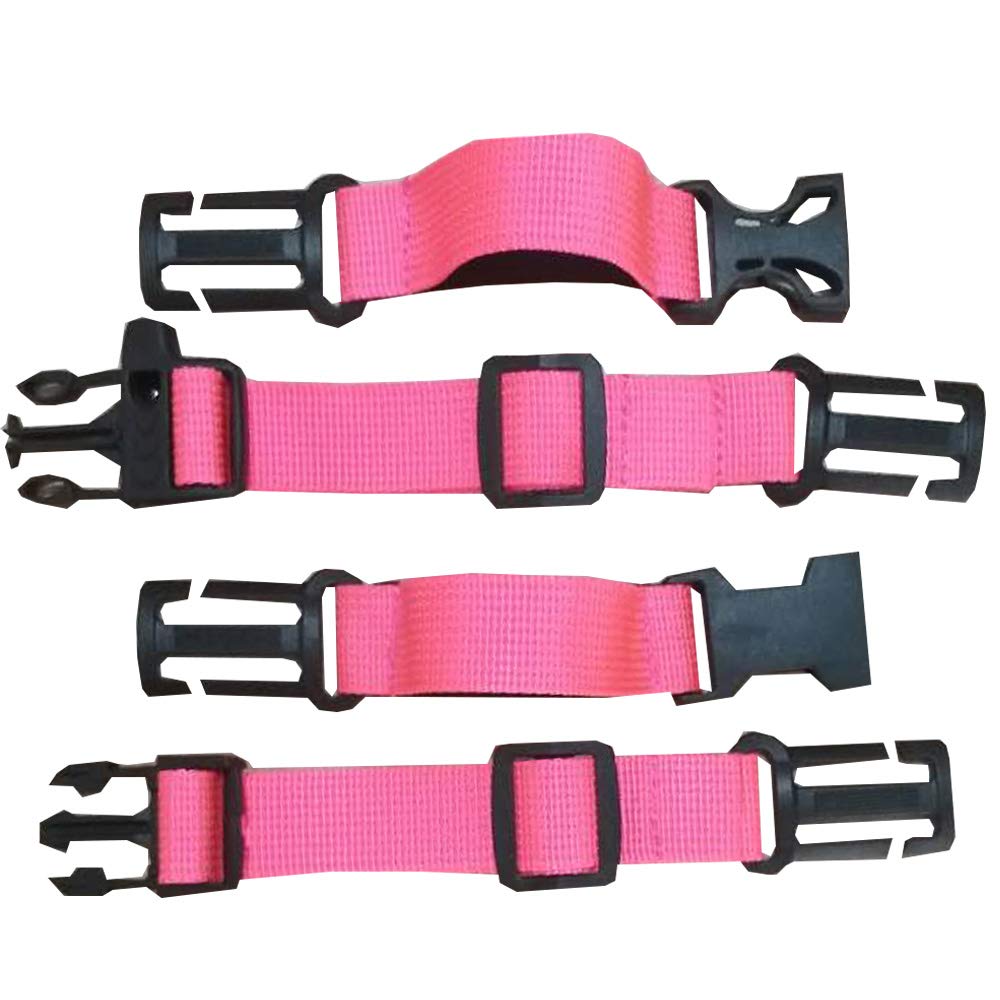 Amlrt 2 Packs Backpack Chest Strap- Nylon -Suitable for Webbing on The Backpack up to 1 in(Pink)