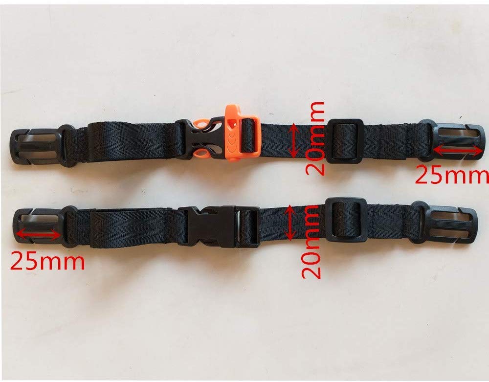Amlrt 2 Packs Backpack Chest Strap- Nylon -Suitable for Webbing on The Backpack up to 1 in(Pink)
