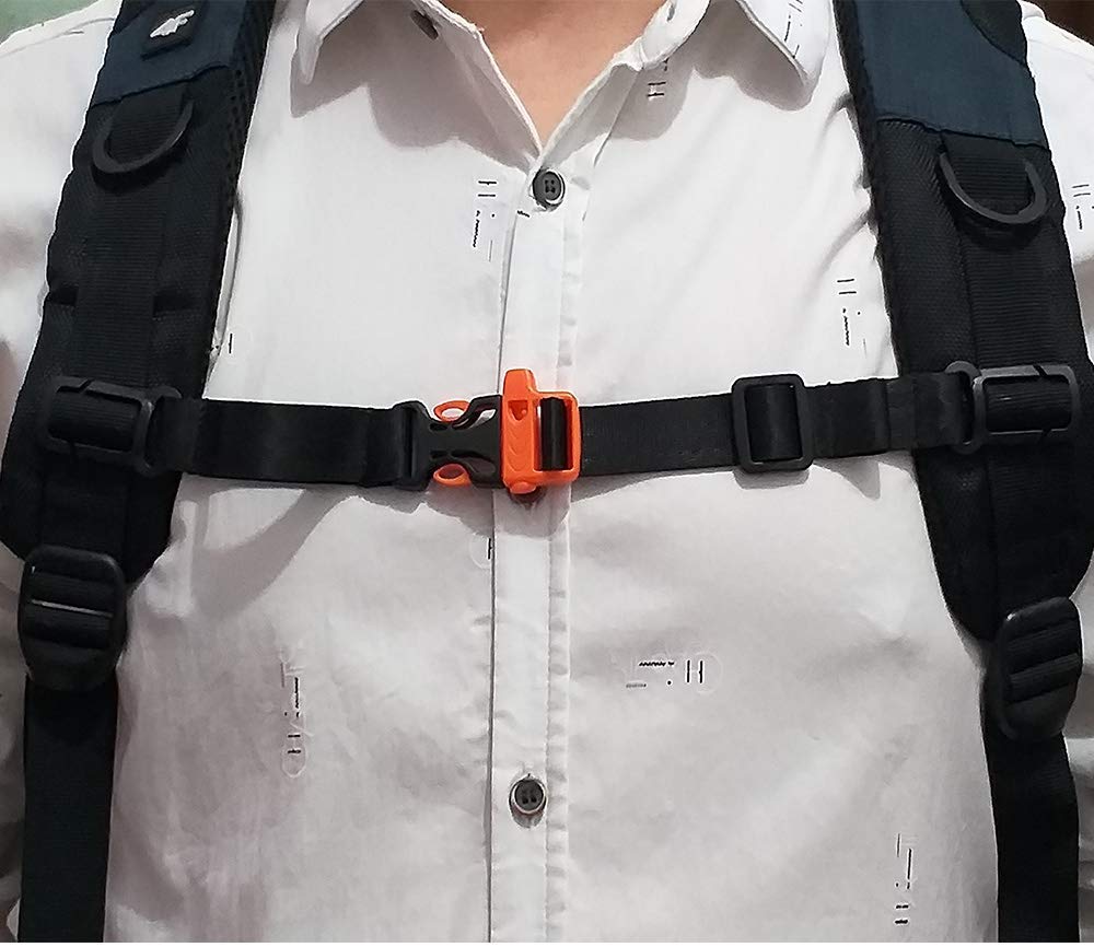 Amlrt 2 Packs Backpack Chest Strap- Nylon -Suitable for Webbing on The Backpack up to 1 in(Pink)