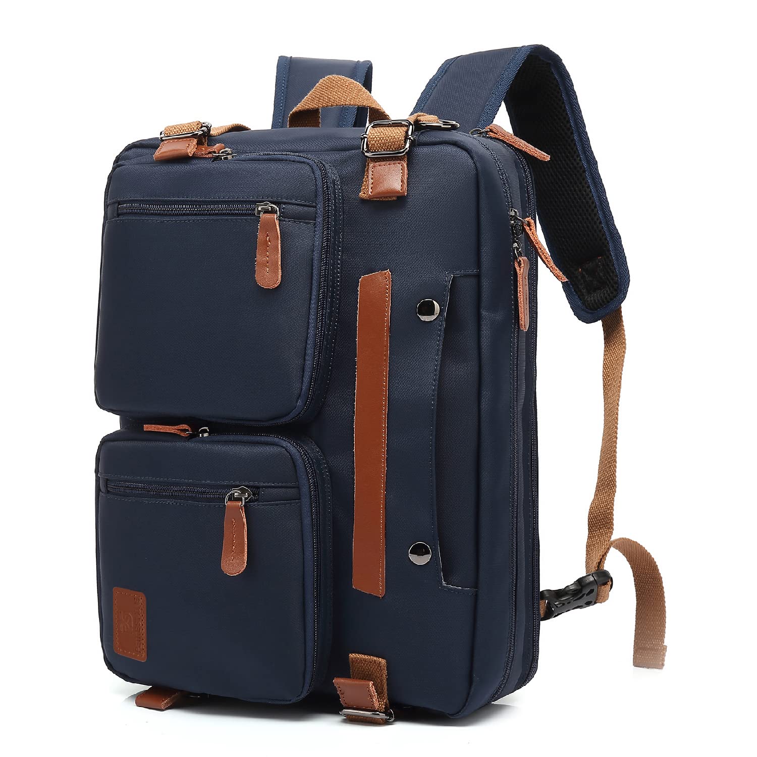 PETITE SIMONE 3 in 1 Laptop Bag 17.3 Inch Men's Work Bag Business Handbags Briefcase Backpack,Computer Bag,Messenger Bag For Men Women, Navy Blue