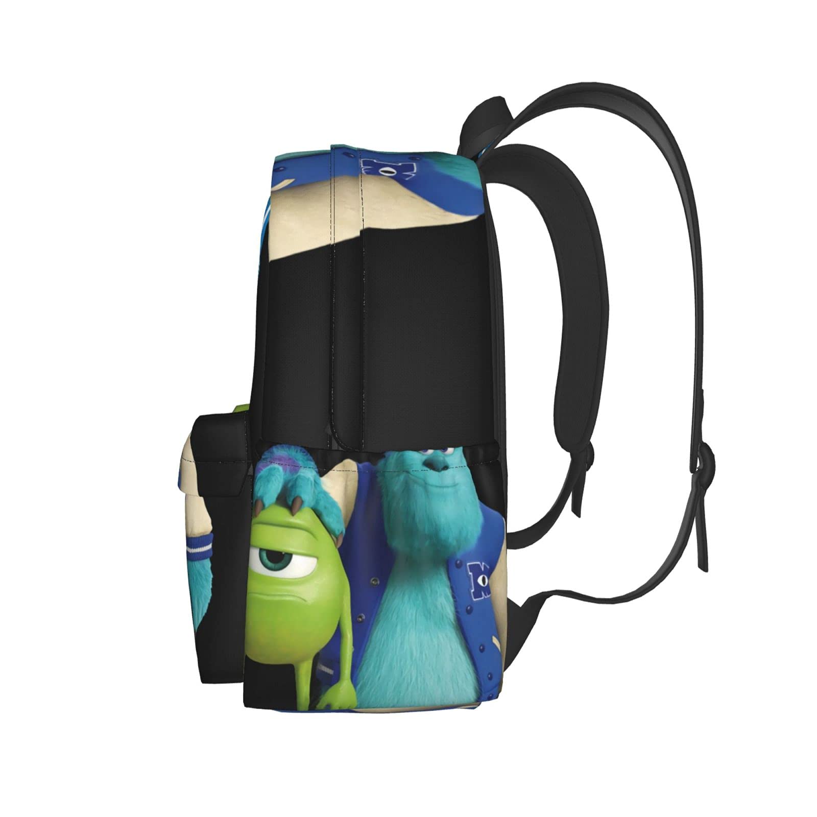 MAIMATIEKE Anime Monsters, Inc Backpack Colorful Travel Laptop Backpack Business Daypack Adjustable Shoulder Strap Bookbag For Teen Boys And Girls, Black, One Size