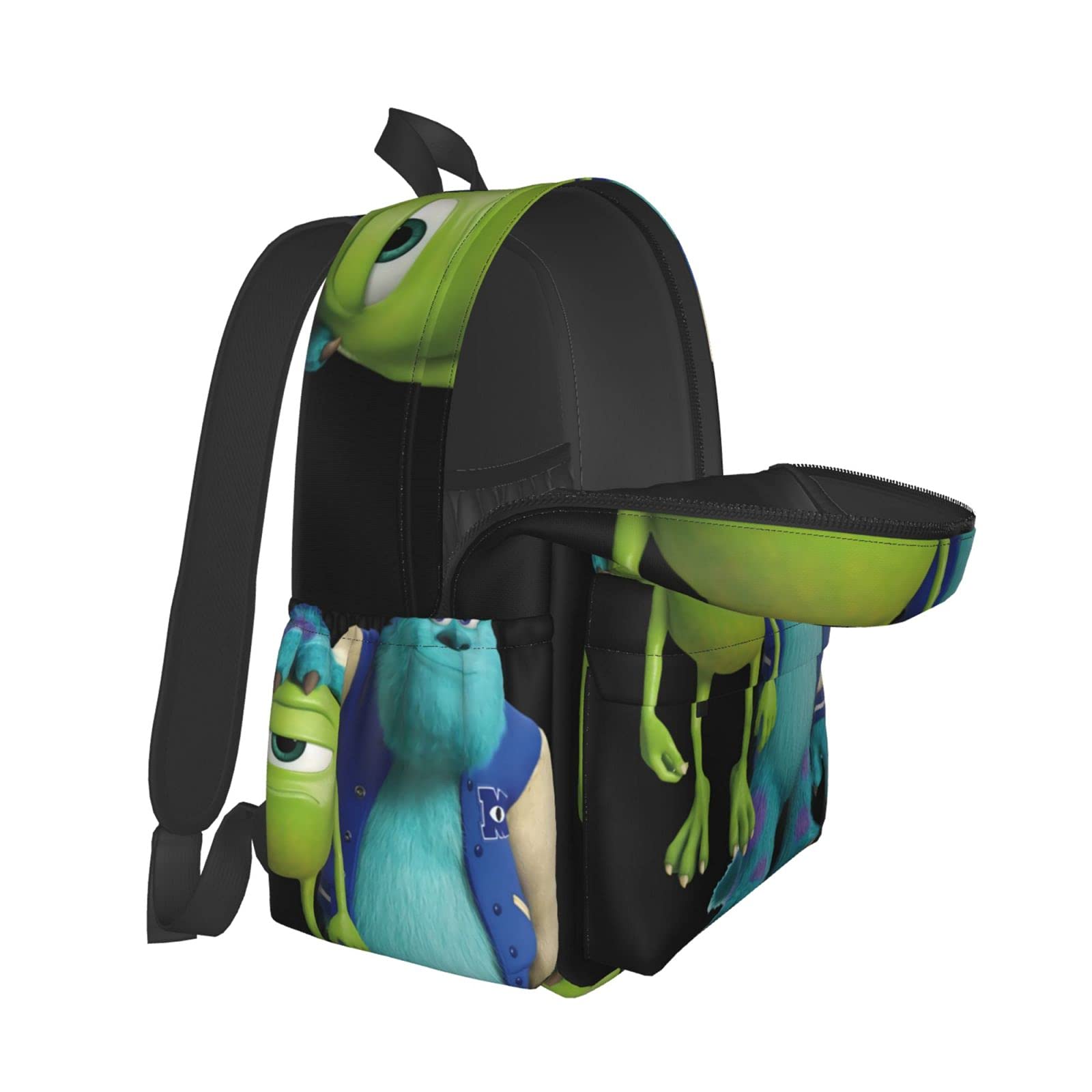 MAIMATIEKE Anime Monsters, Inc Backpack Colorful Travel Laptop Backpack Business Daypack Adjustable Shoulder Strap Bookbag For Teen Boys And Girls, Black, One Size