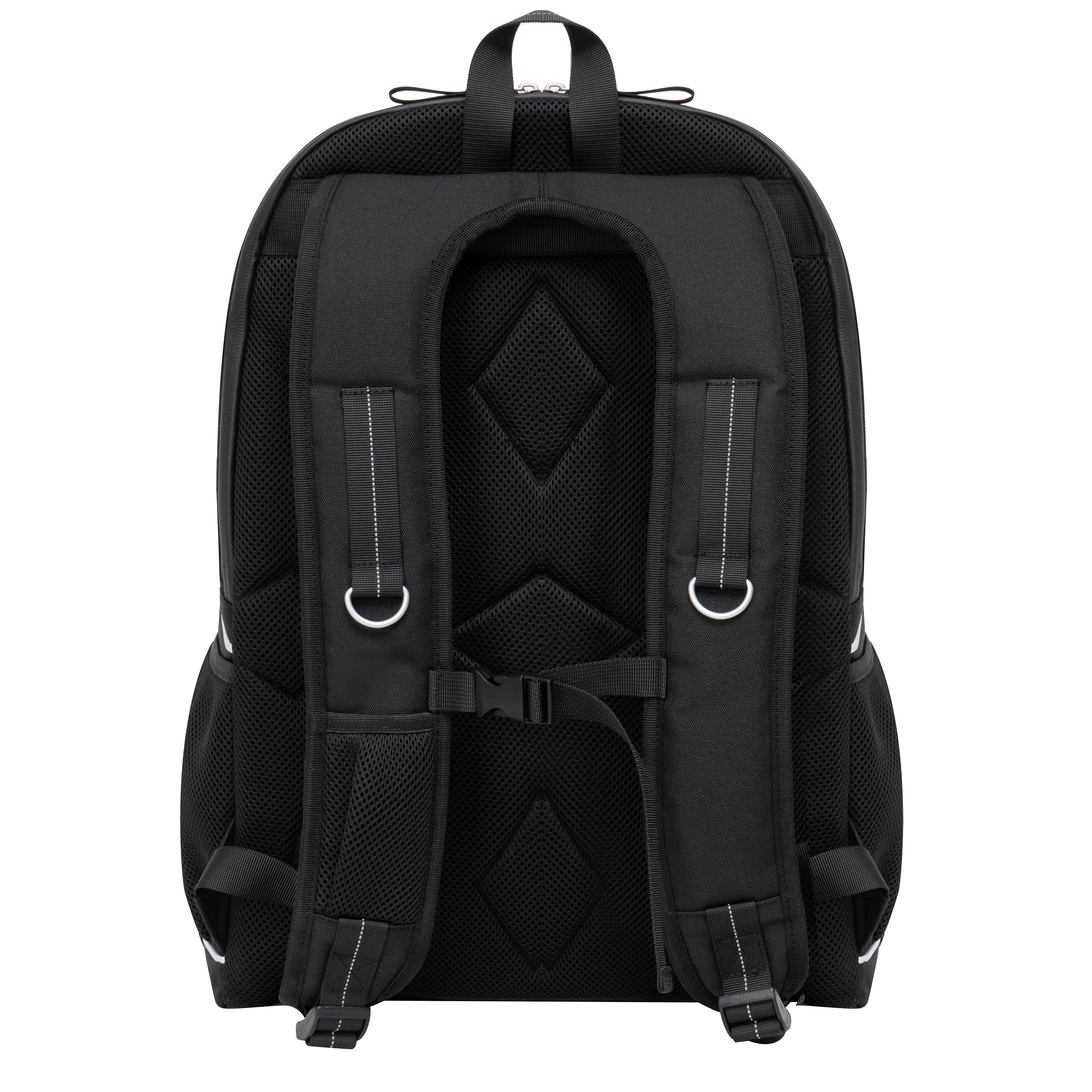 RIP-IT | Womens Pro Black & Silver Soccer Backpack with Padded Adjustable Straps | Ventilated Pockets, Water Resistant Bonnet, & Soccer Ball Compartment