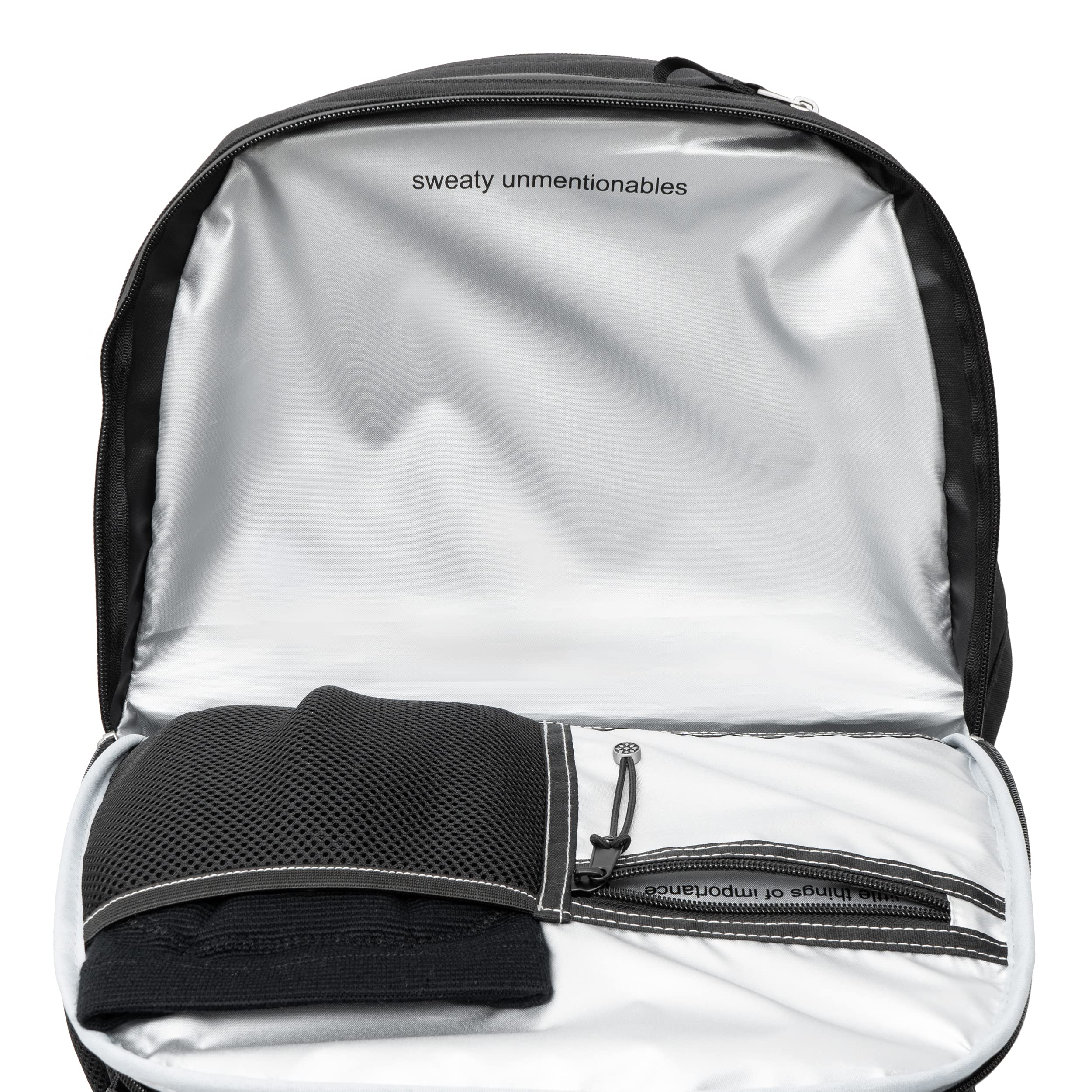 RIP-IT | Womens Pro Black & Silver Soccer Backpack with Padded Adjustable Straps | Ventilated Pockets, Water Resistant Bonnet, & Soccer Ball Compartment