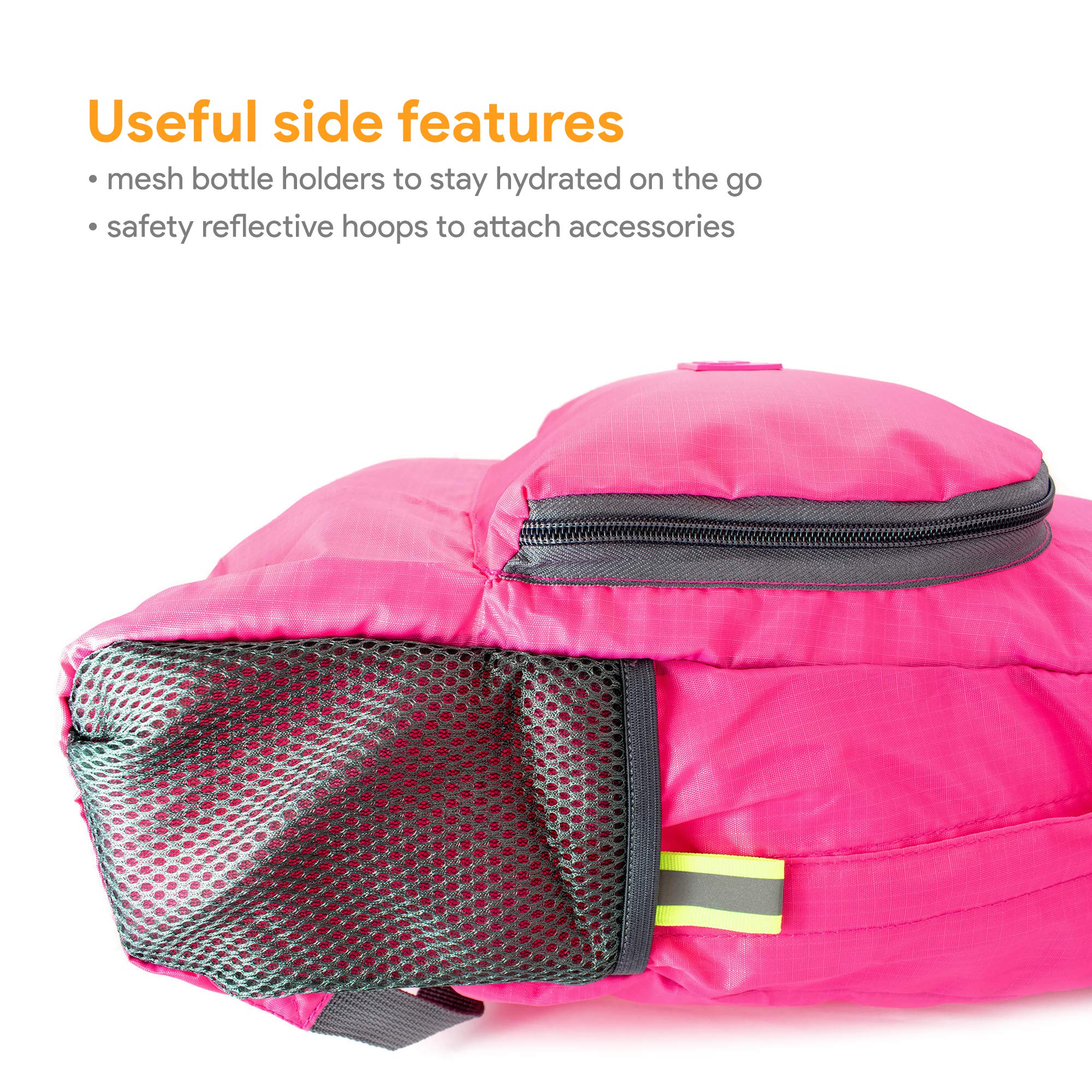 Miami CarryOn Travel Foldable Backpack / Daypack β Folds to a Compact 9 x 7 x 1.5 inches (Very Black)