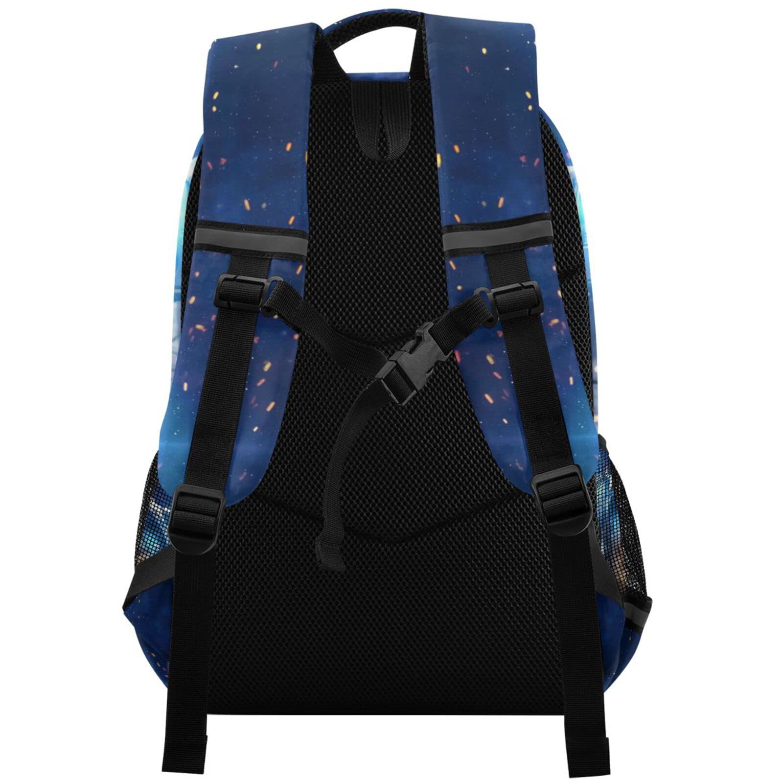 Kids Backpack Cat Astronaut Bookbag Elementary School Bag for Boys Girls Travel Rucksack