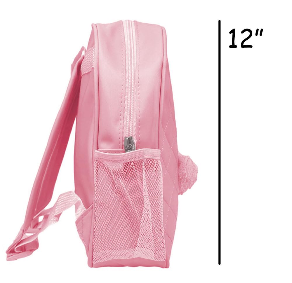 The Trendy Turtle Personalized Quilted Hot Pink Tutu Princess Themed Backpack Ballet Dance Bag with Custom Name