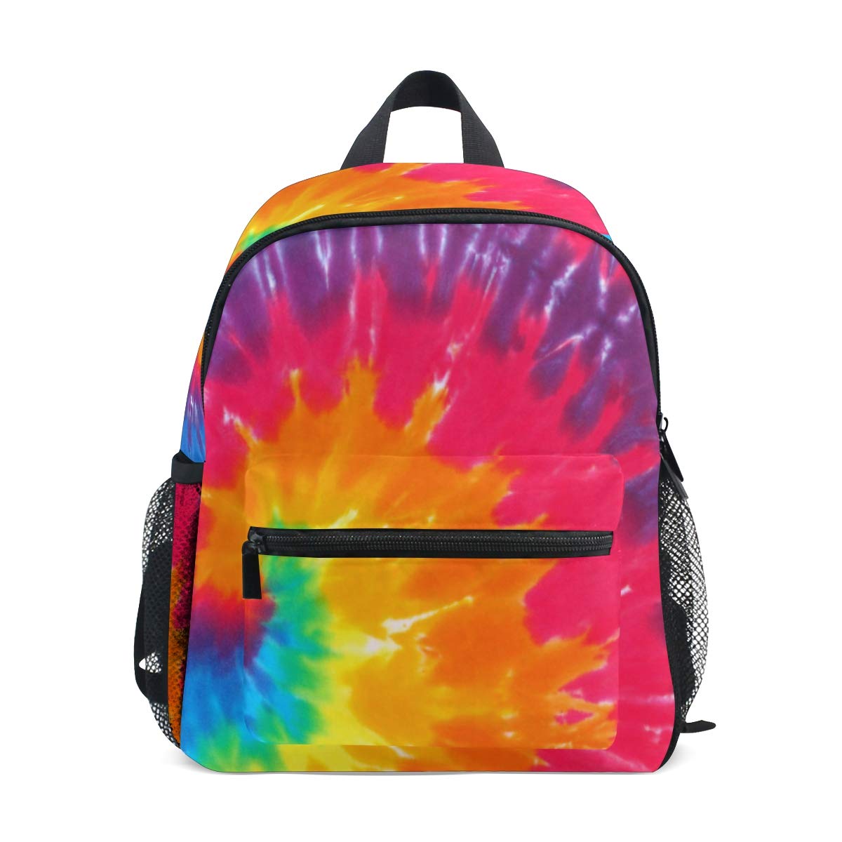 AUUXVA Kids Backpack Tie Dye Art Preschool Kindergarten Mini Children Bag Bookbags Daypack with Chest Strap Toddler Girls Boys