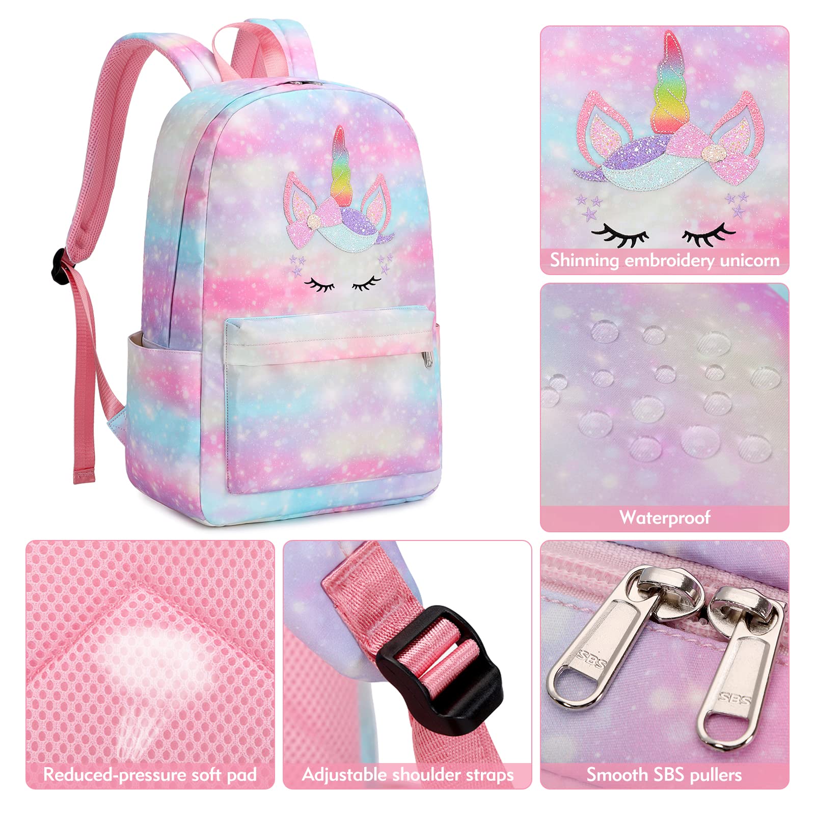 FITMYFAVO Backpack for Girls Elementary Middle School Bookbag Travel Daypacks for Teens Students Durable Laptop Bags