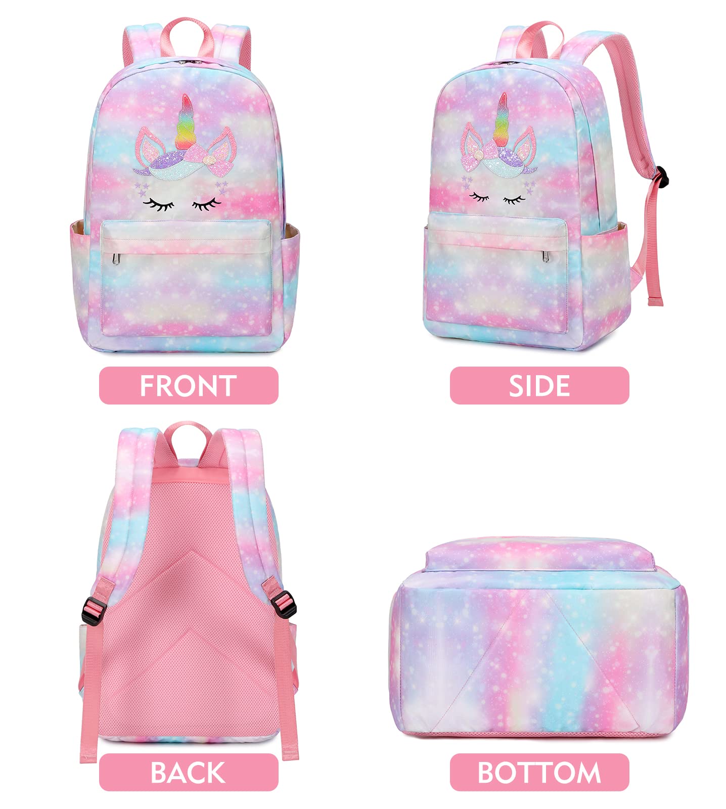 FITMYFAVO Backpack for Girls Elementary Middle School Bookbag Travel Daypacks for Teens Students Durable Laptop Bags