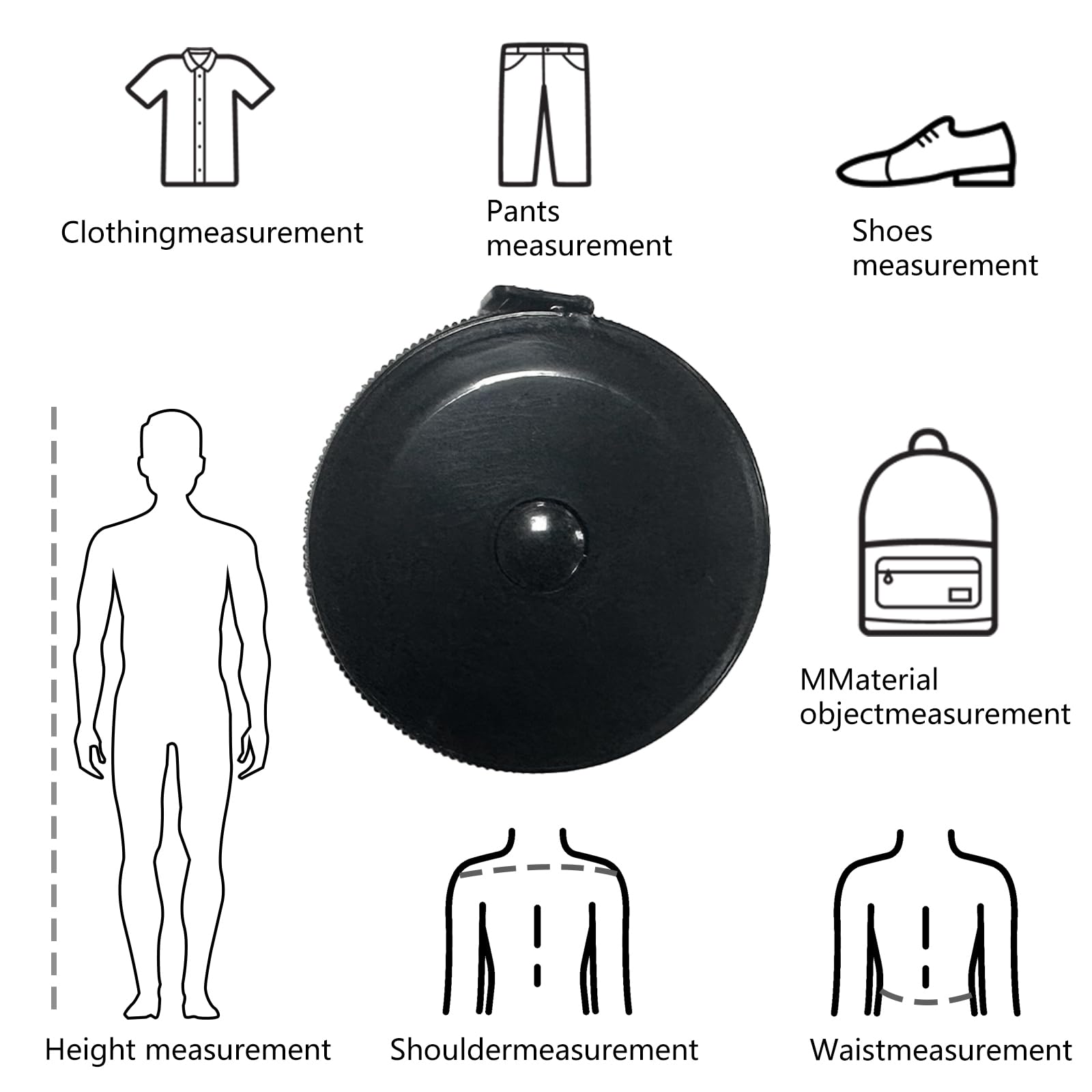 3 Pack Tape Measure Retractable Measuring for Body Fabric Sewing Tailor Cloth Knitting Craft Weight Loss Measurements Retractable Black Dual Sided Tape Measure Body Measuring 60-inch 1.5 Meter