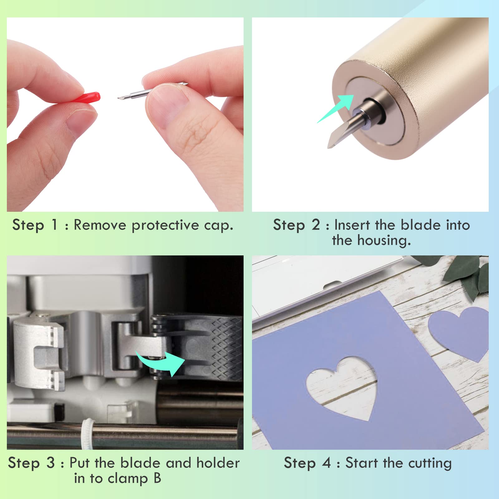 HQMaster Premium Fine Point Blade and Holder Kit for Cricut Maker 3, Maker, Explore 3, Explore Air 2, Air, One Cutting Blades for Glitter Vinyl, Cardstock, Faux Leather, Adhesive Foil, Vellum