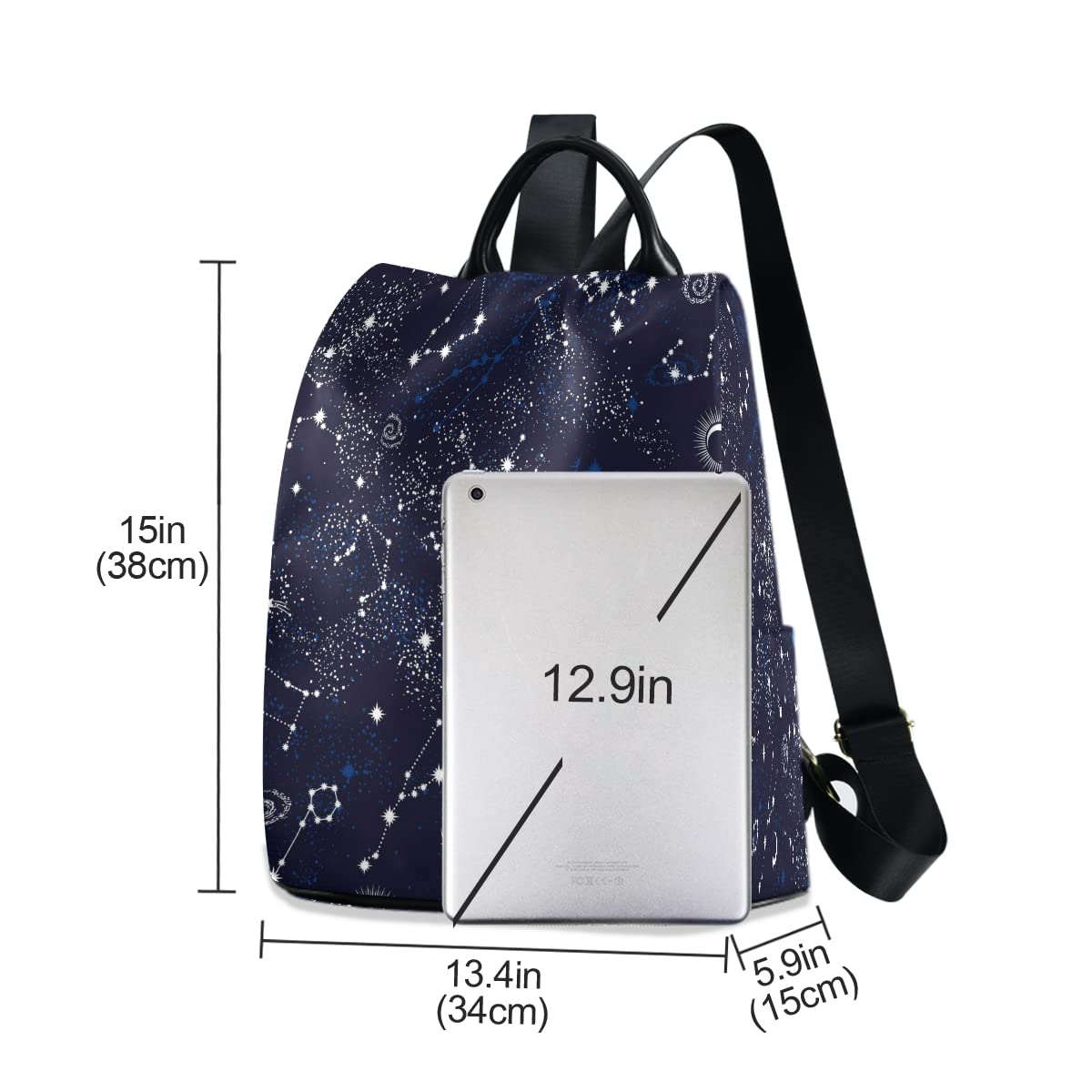 ALAZA Space Galaxy Constellation Cloud Women Backpack Anti Theft Back Pack Shoulder Fashion Bag Purse